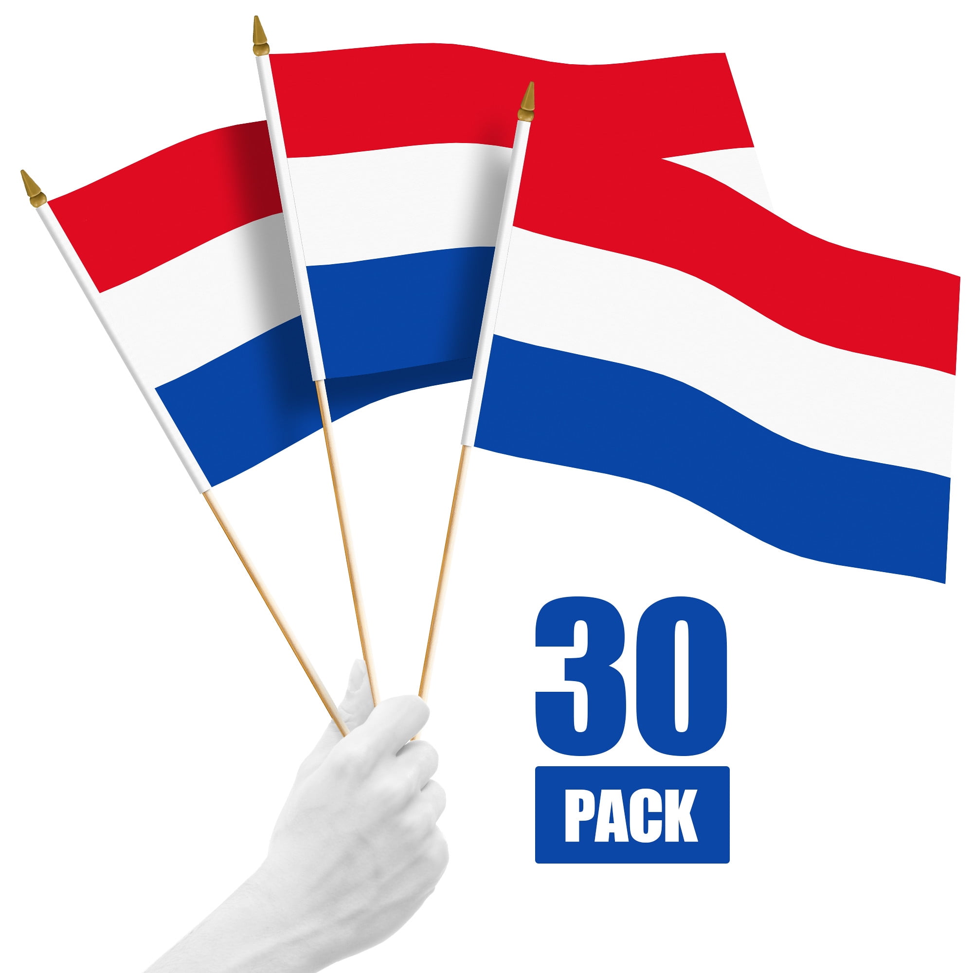 G128 30 Pack Handheld Netherlands Dutch Stick Flags | 12x18 In ...