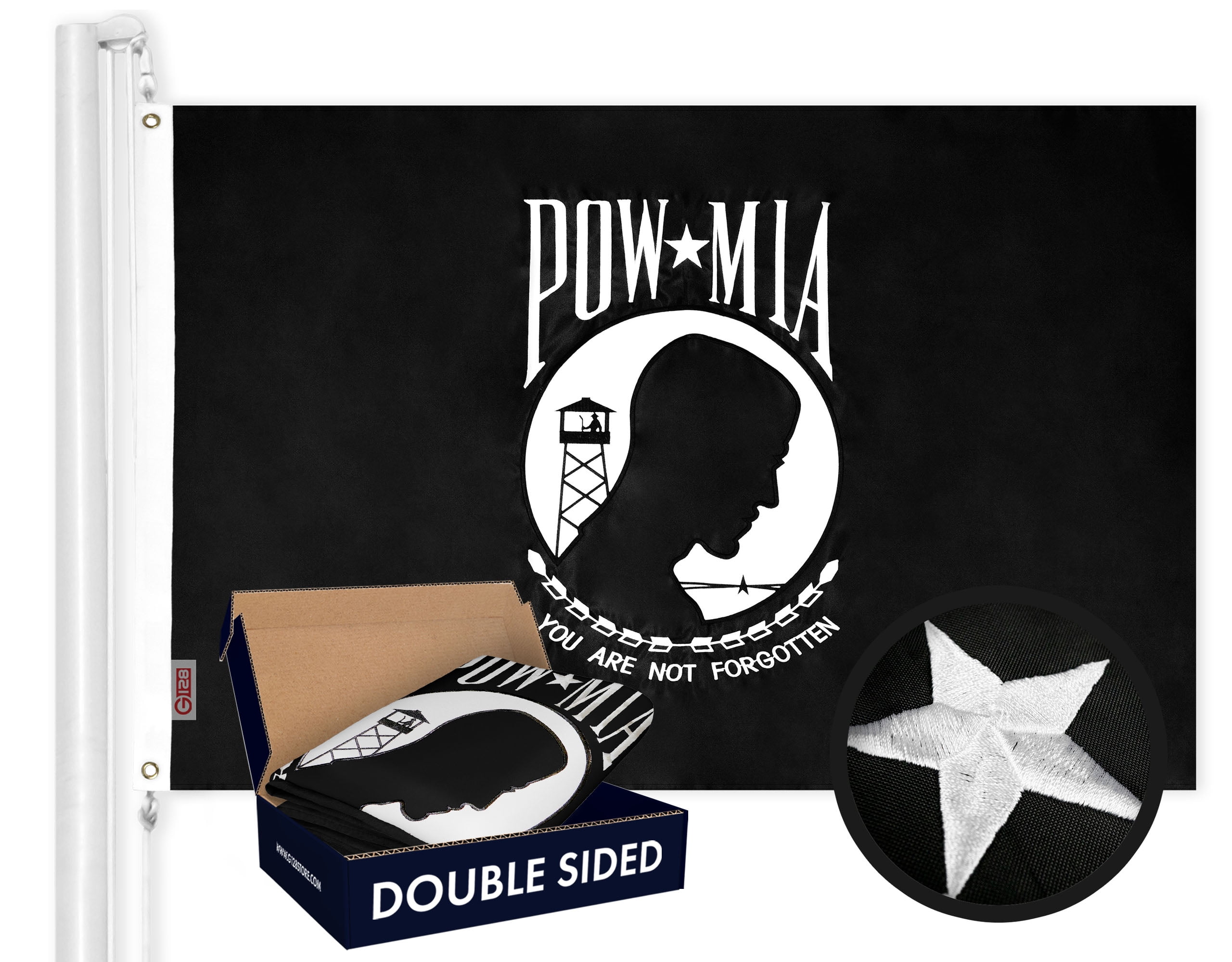 G128 - 3x5 feet, POW/MIA Flag (You Are Not Forgotten) | Double Sided ...