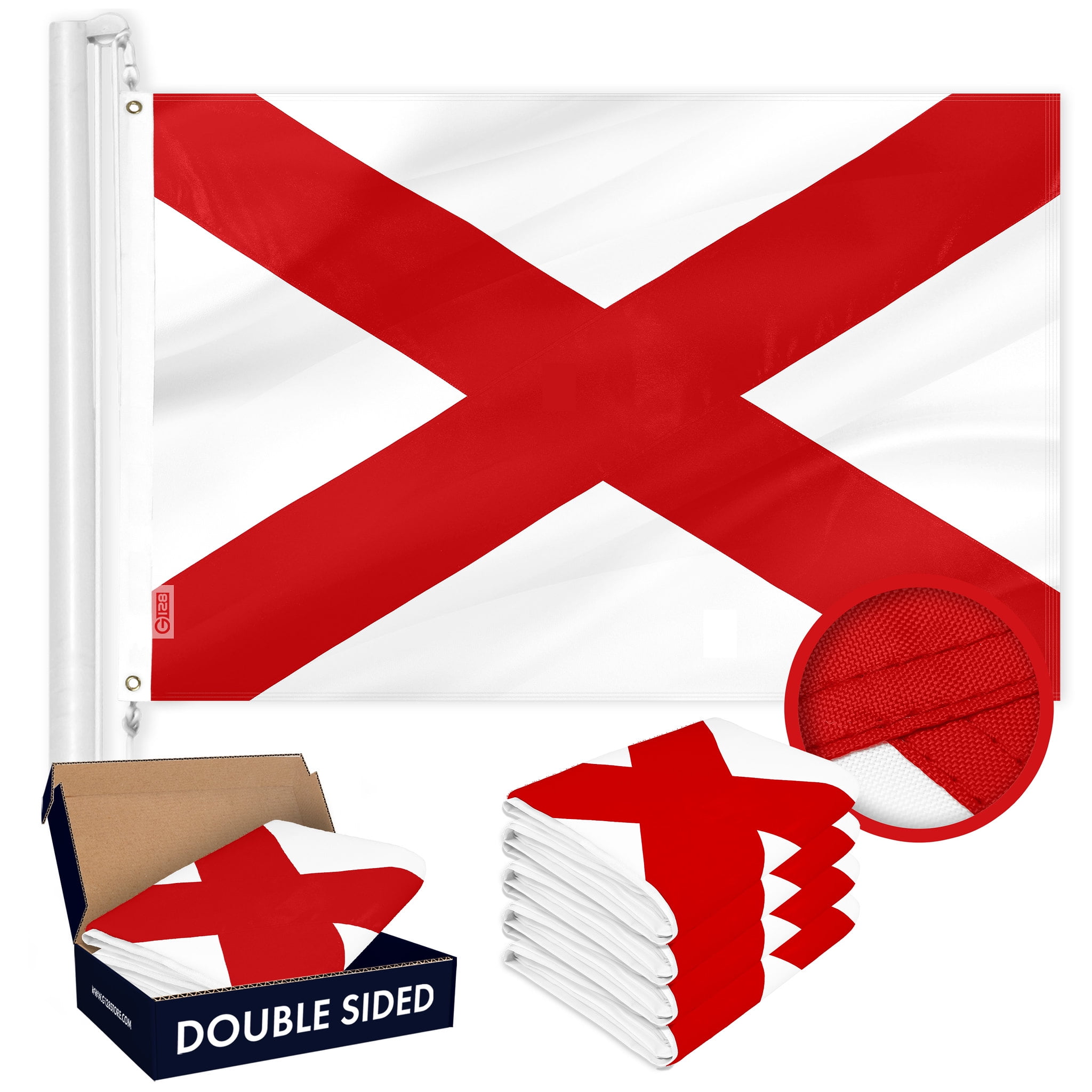 G128 5 Pack: Alabama AL State Flag | 3x5 Ft | Double ToughWeave Series ...