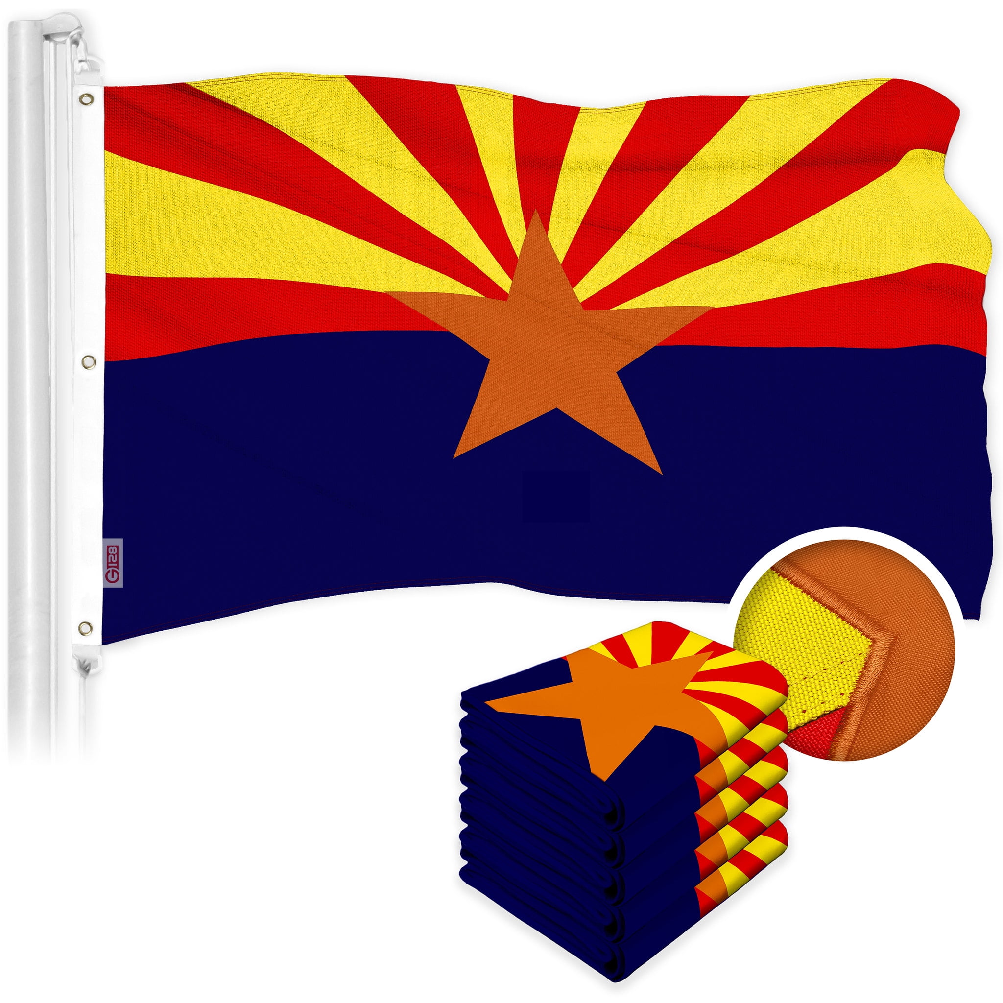 G128 5 Pack: Arizona AZ State Flag | 5x8 Ft | ToughWeave Series ...