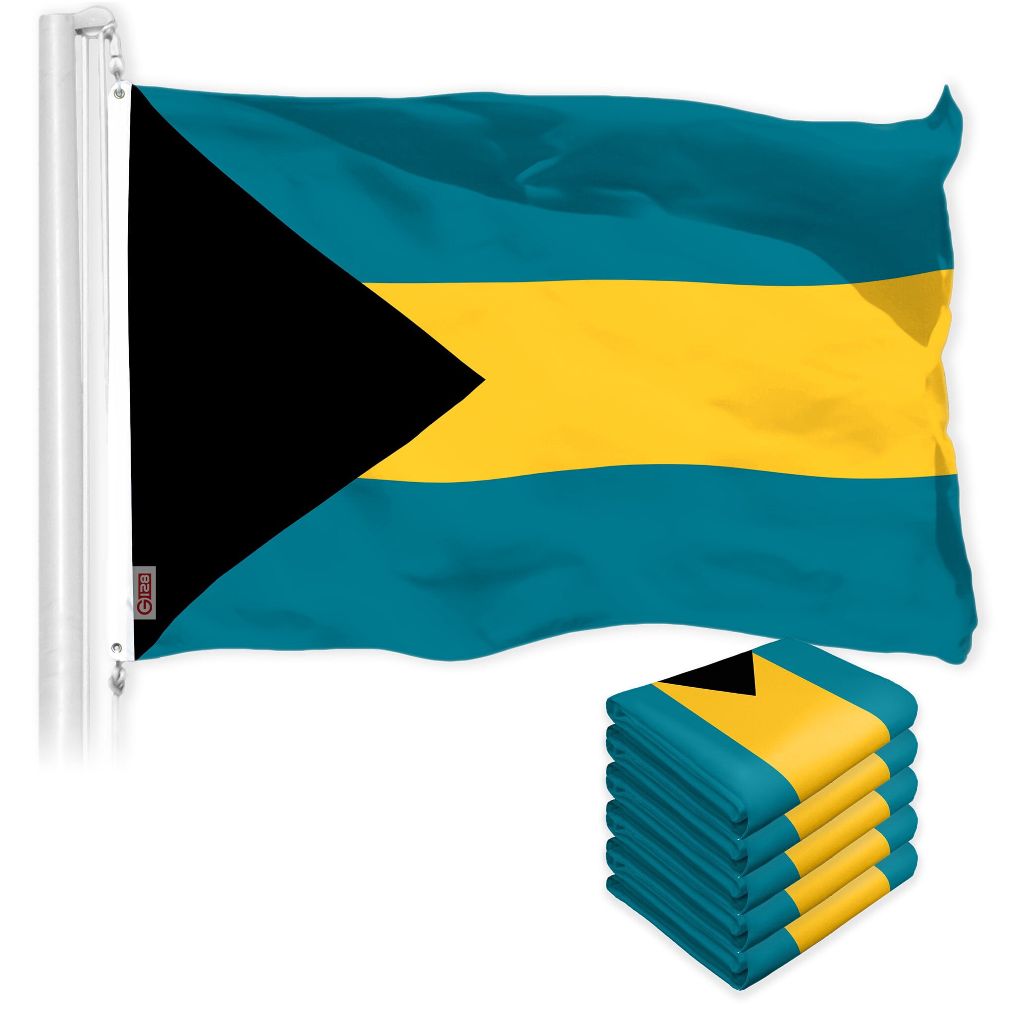 G128 5 Pack: Bahamas Bahamian Flag | 3x5 Ft | LiteWeave Pro Series ...
