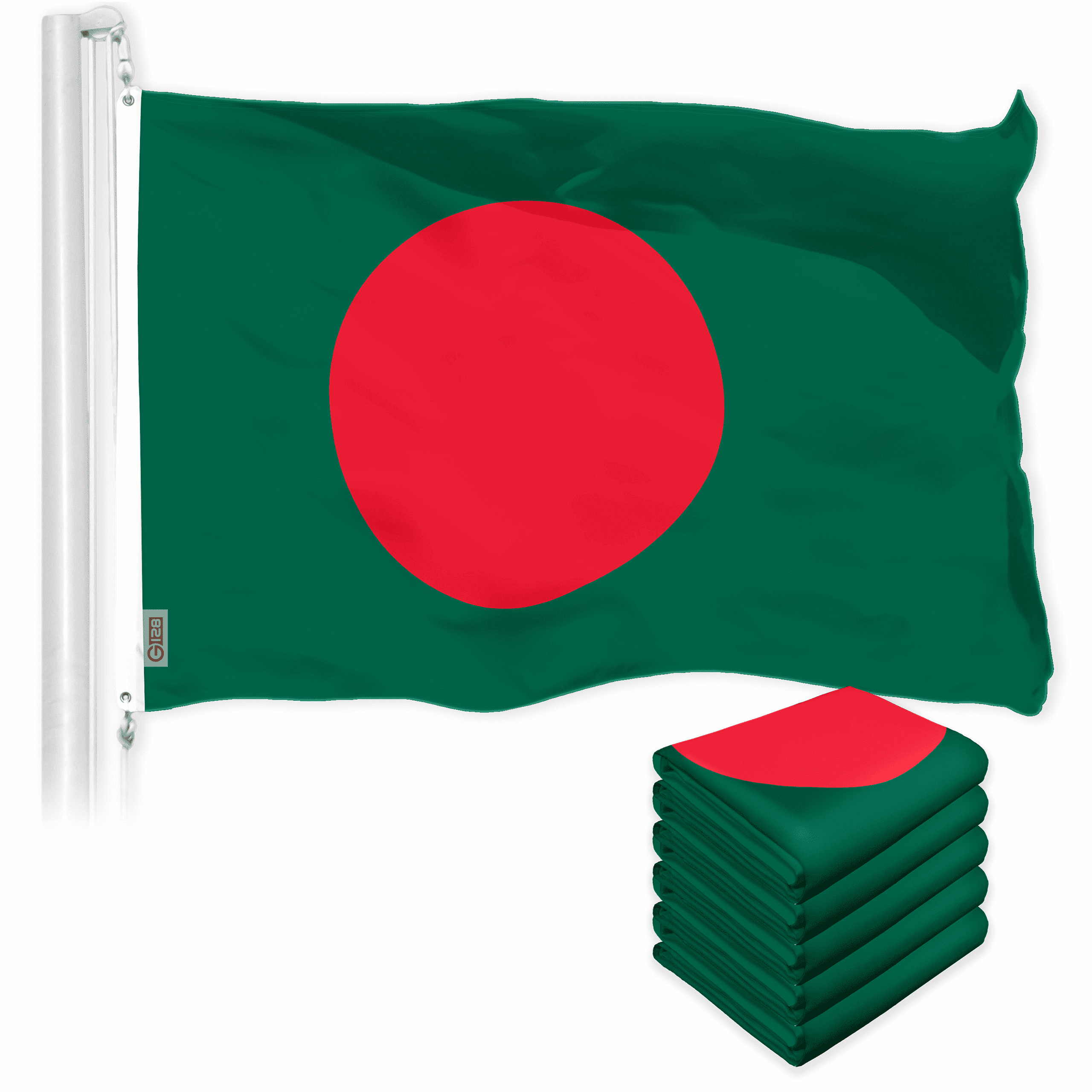 G128 5 Pack: Bangladesh Bangladeshi Flag | 3x5 Ft | LiteWeave Pro ...