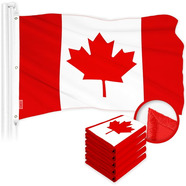 G128 5 Pack: Canada Canadian Flag | 5x8 Ft | ToughWeave Series ...