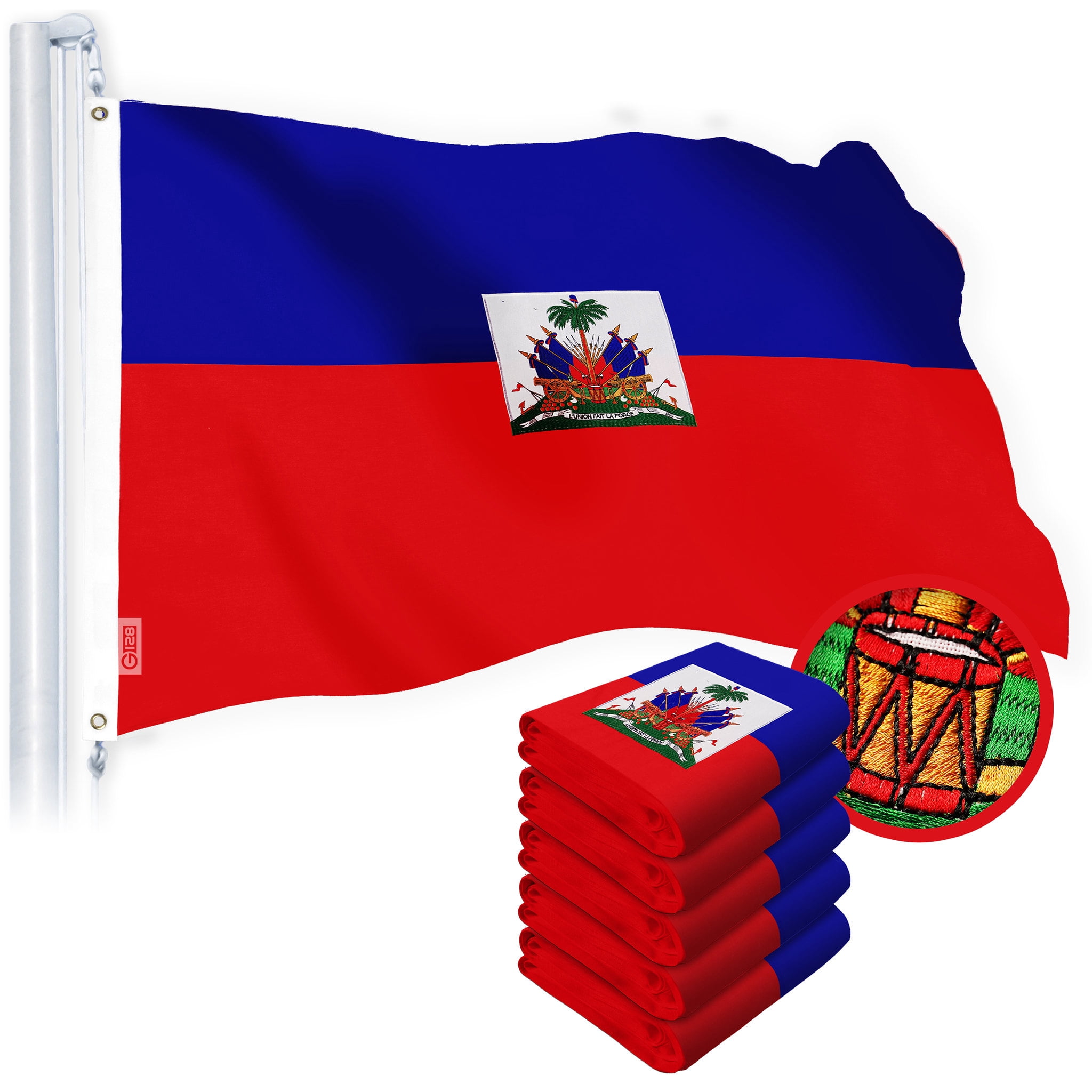 G128 5 Pack: Haiti Haitian Flag | 4x6 Ft | StormFlyer Series ...