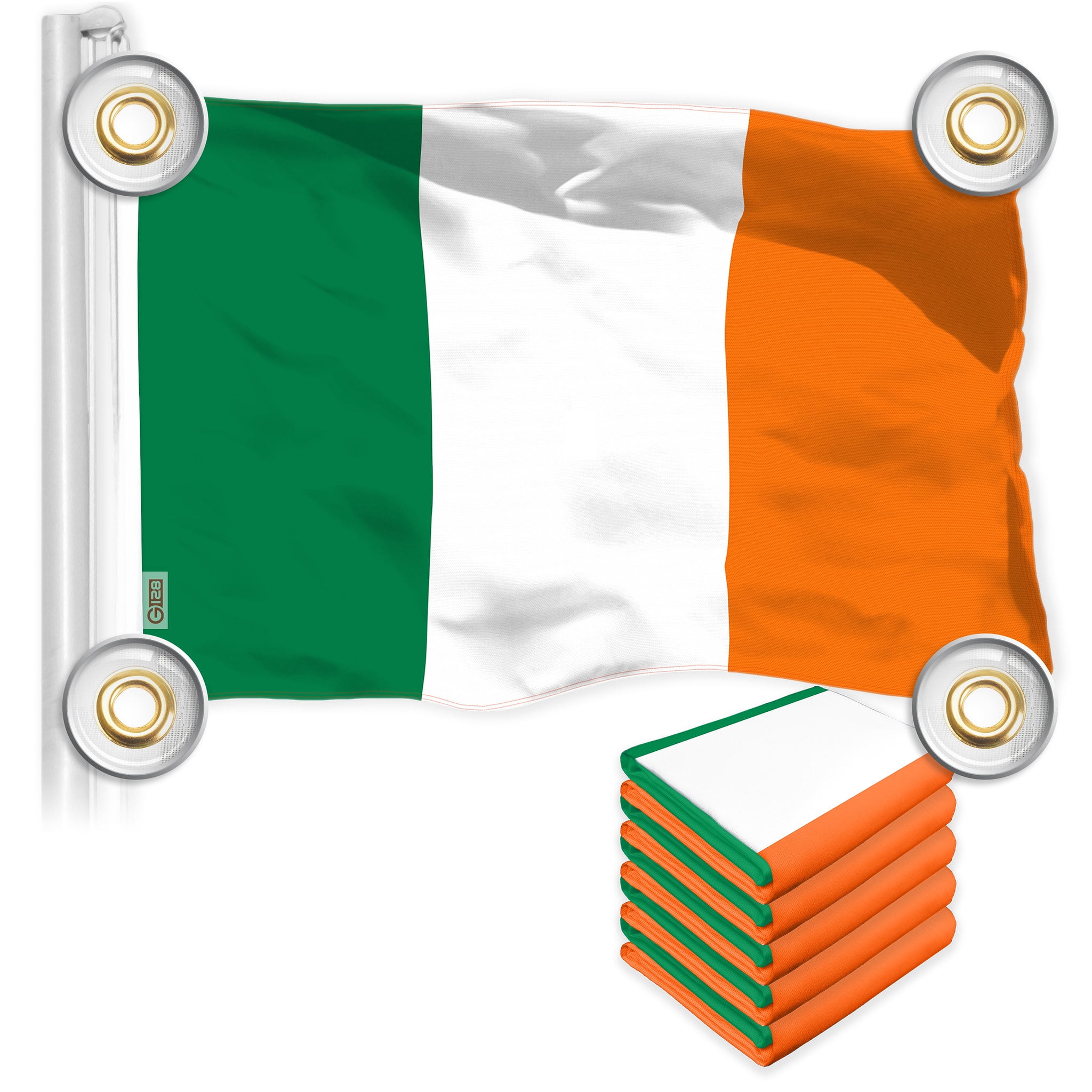 G128 5 Pack: Ireland Irish Flag | 3x5 Ft | LiteWeave Pro Series Printed ...