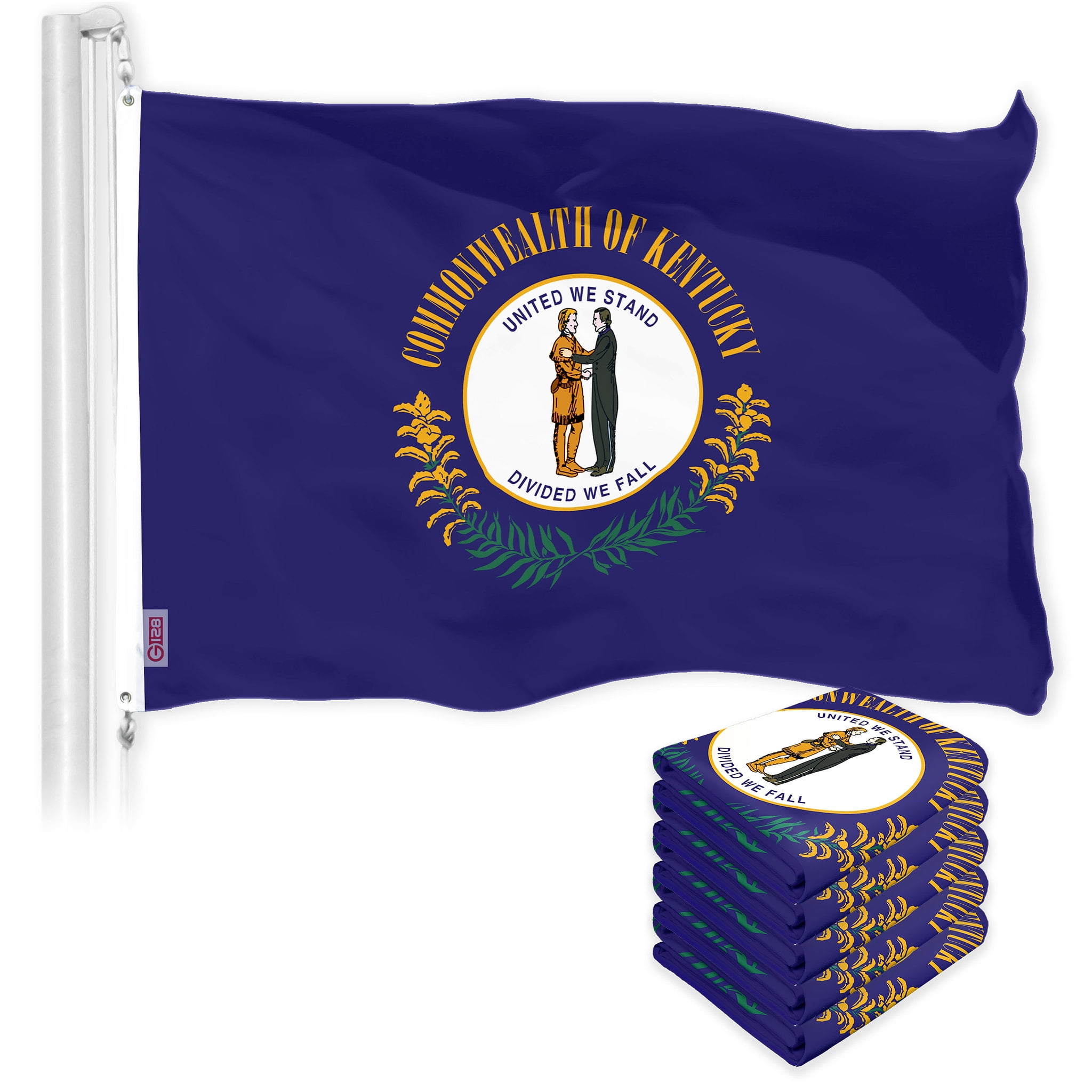 G128 5 Pack: Kentucky KY State Flag | 3x5 Ft | LiteWeave Pro Series ...