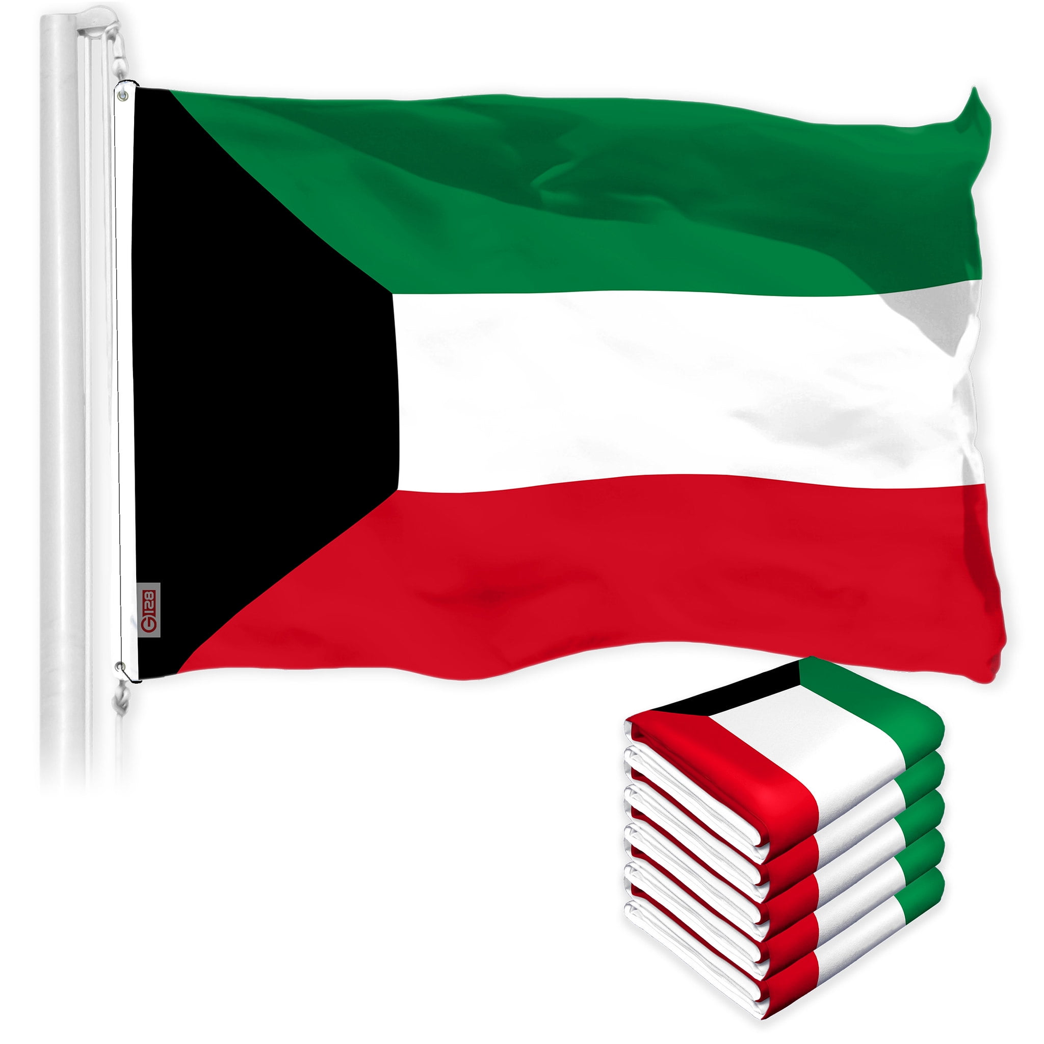 G128 5 Pack: Kuwait Kuwaiti Flag | 3x5 Ft | LiteWeave Pro Series ...