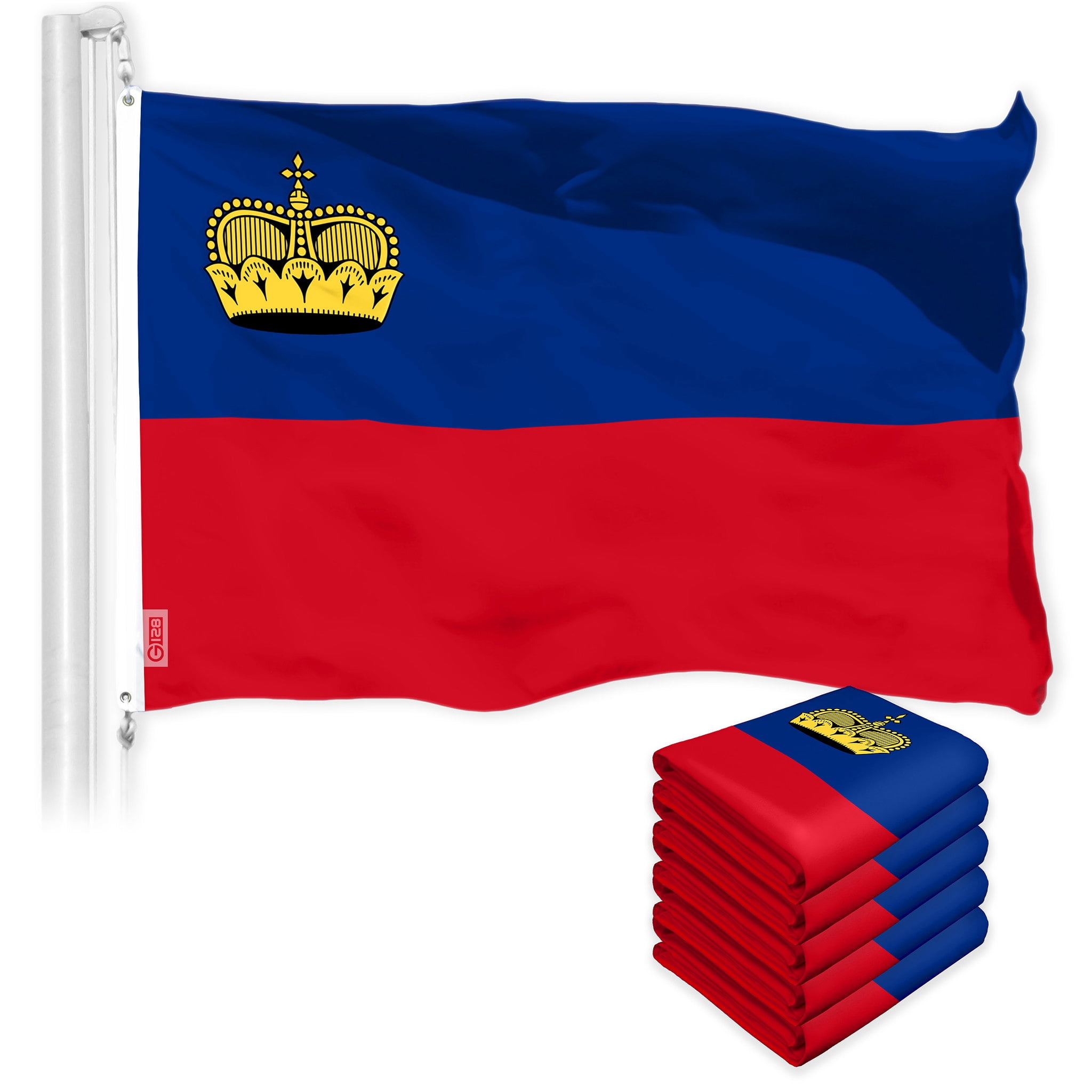 G128 5 Pack: Liechtenstein Liechtensteiner Flag | 3x5 Ft | LiteWeave ...