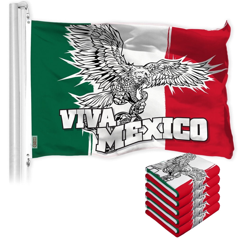 G128 5 Pack: Mexico Mexican Viva Mexico Flag | 3x5 Ft | LiteWeave Pro ...