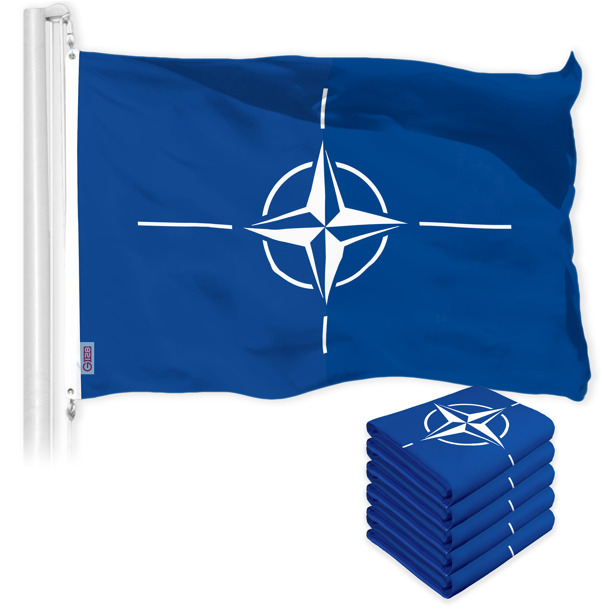 G128 5 Pack: North Atlantic Treaty Org NATO Flag | 3x5 Ft | LiteWeave ...