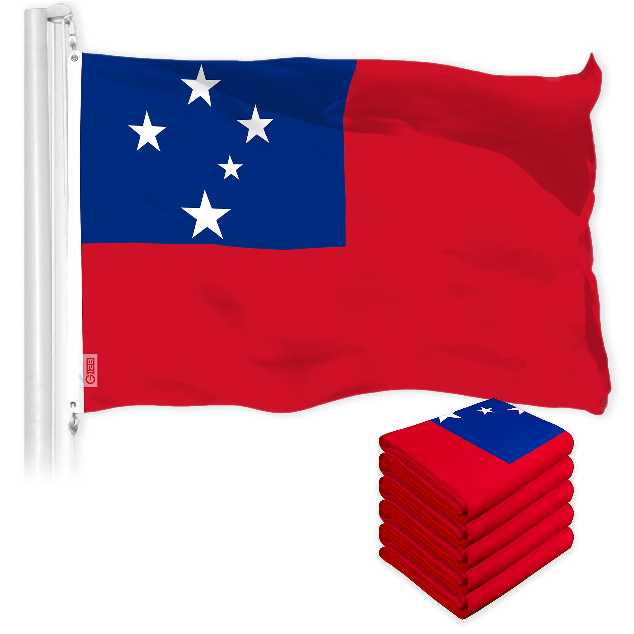 G128 5 Pack: Samoa Samoan Flag | 3x5 Ft | LiteWeave Pro Series Printed ...