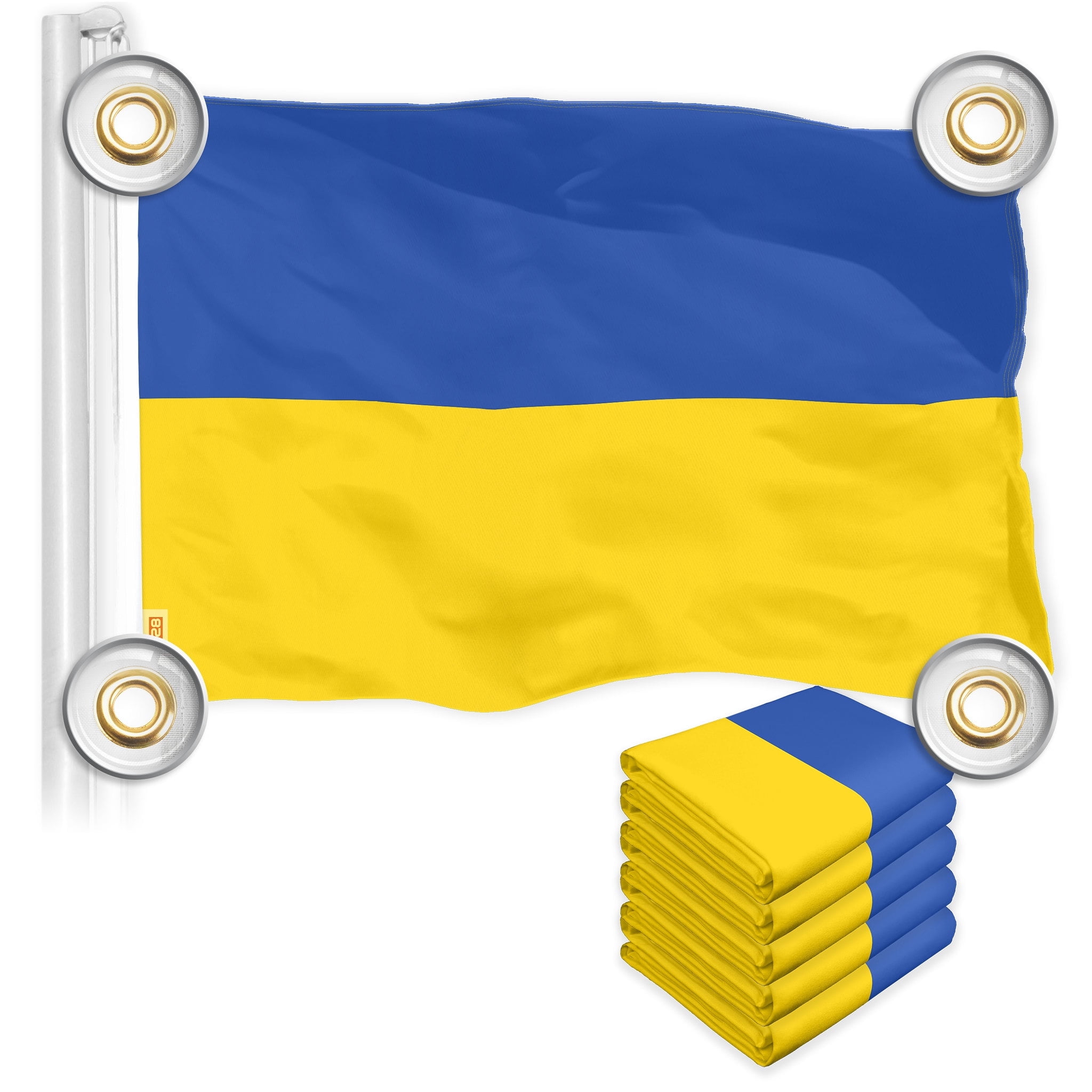 G128 5 Pack: Ukraine Ukrainian Flag | 3x5 Ft | LiteWeave Pro Series ...