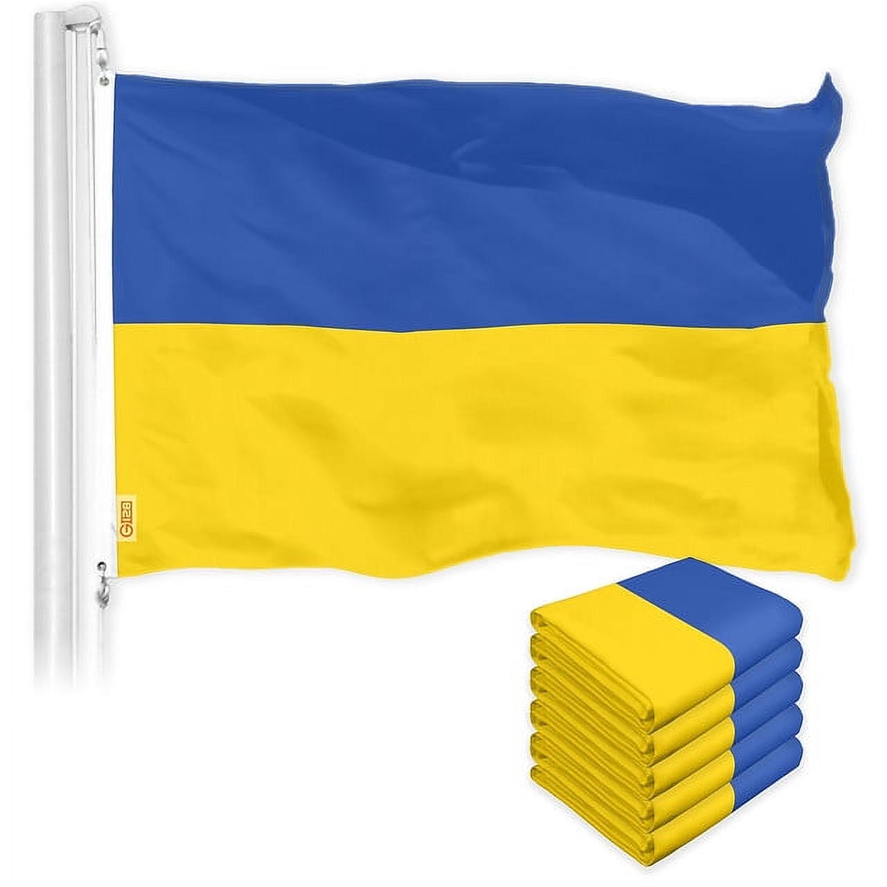 G128 5 Pack: Ukraine Ukrainian Flag | 4x6 Ft | LiteWeave Pro Series ...