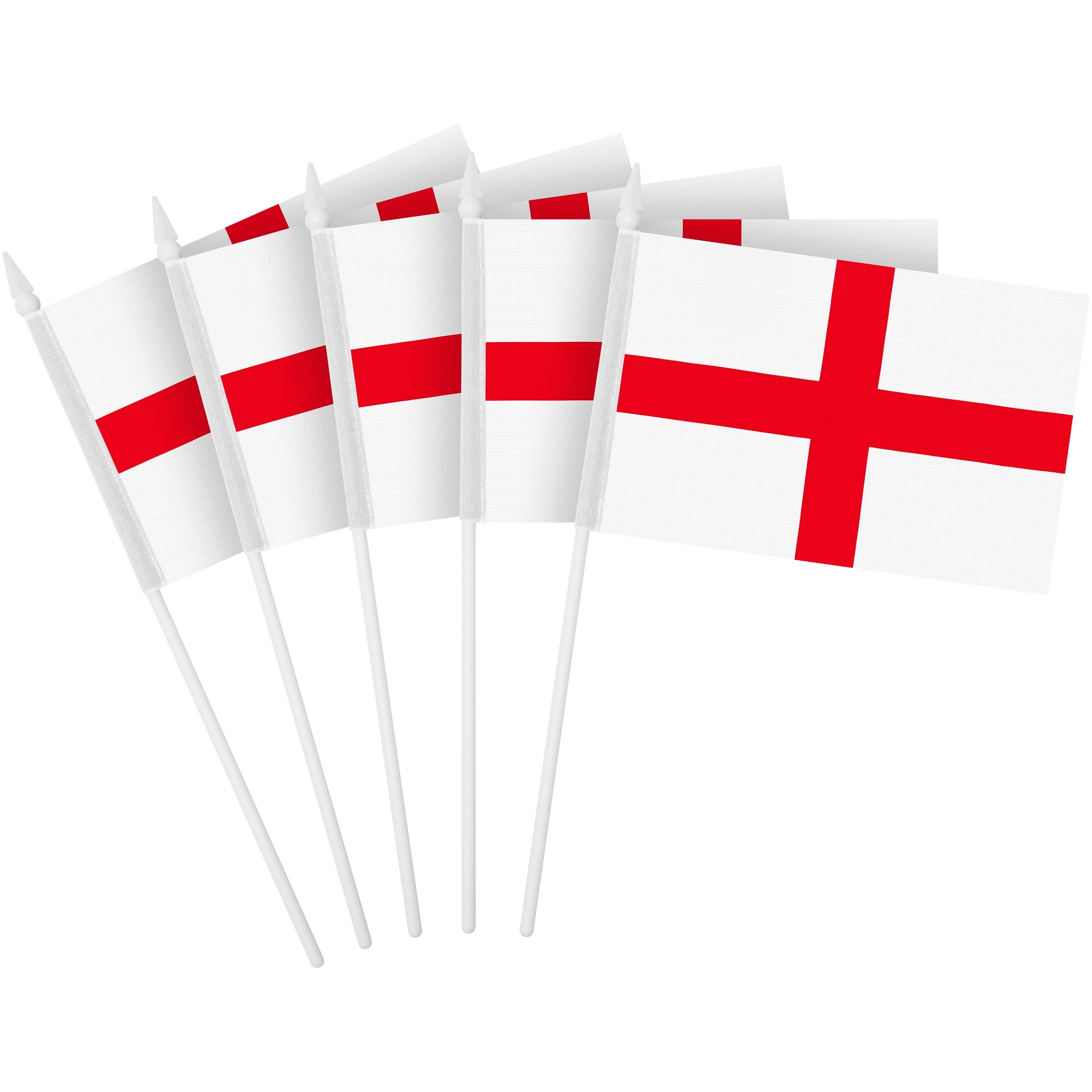 G128 50 Pack Handheld England English Stick Flags | 4x6 In | Printed ...