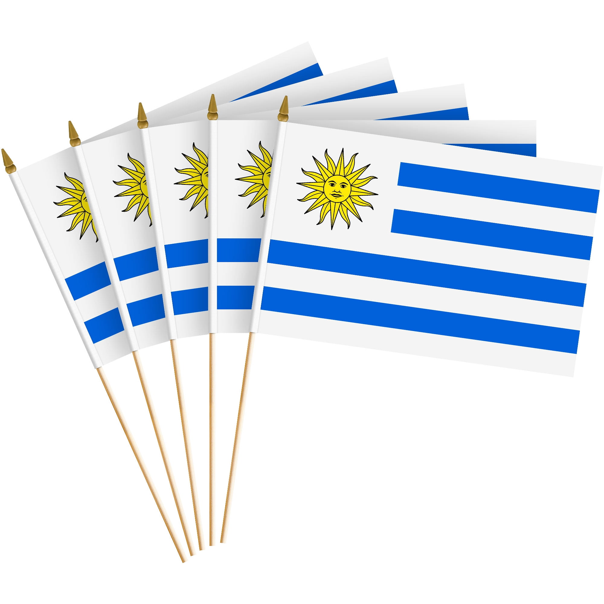 G128 50 Pack Handheld Uruguay Uruguayan Stick Flags | 8x12 In | Printed ...