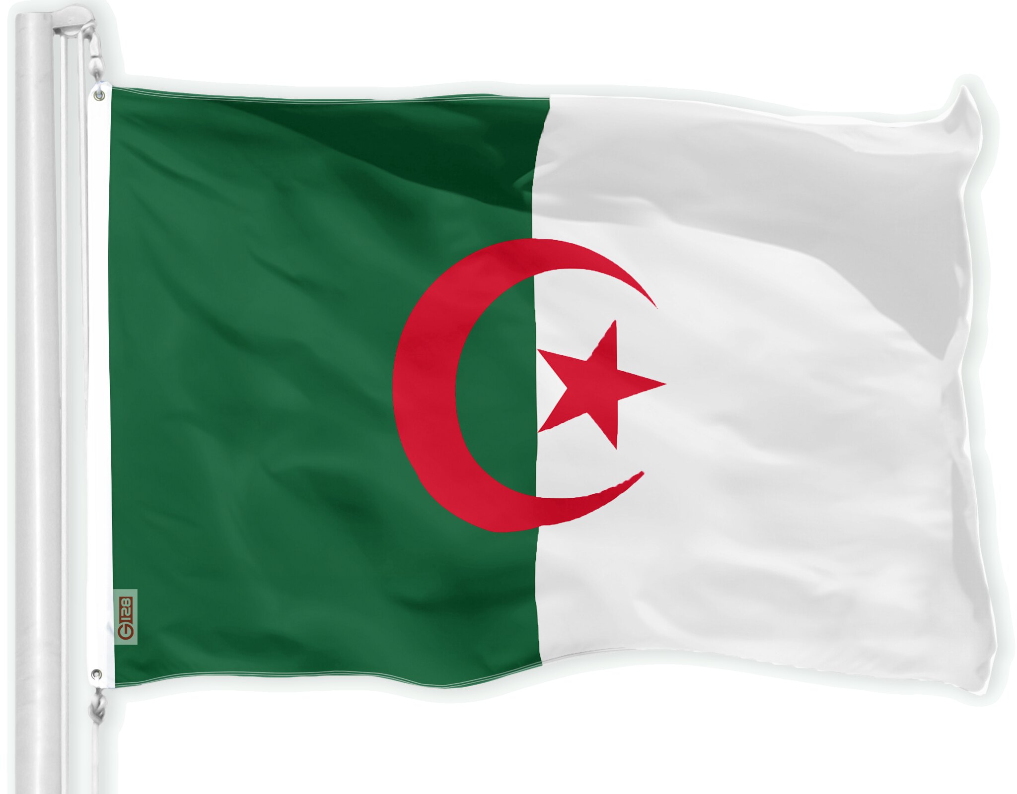 G128 Algeria Algerian Flag | 3x5 Ft | LiteWeave Pro Series Printed 150D ...