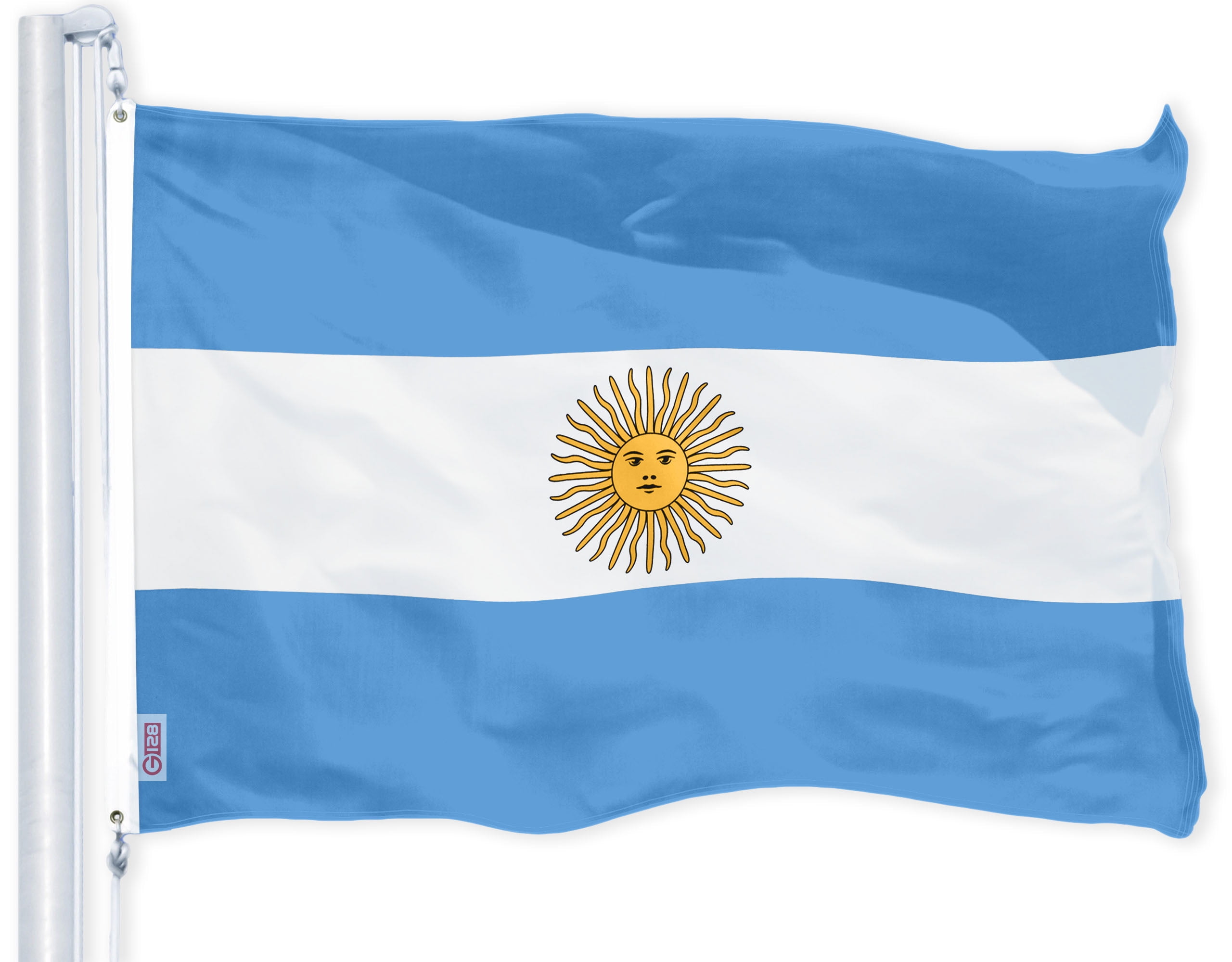 G128 - Argentina Argentinian Flag 3x5 ft Printed Brass Grommets 150D ...