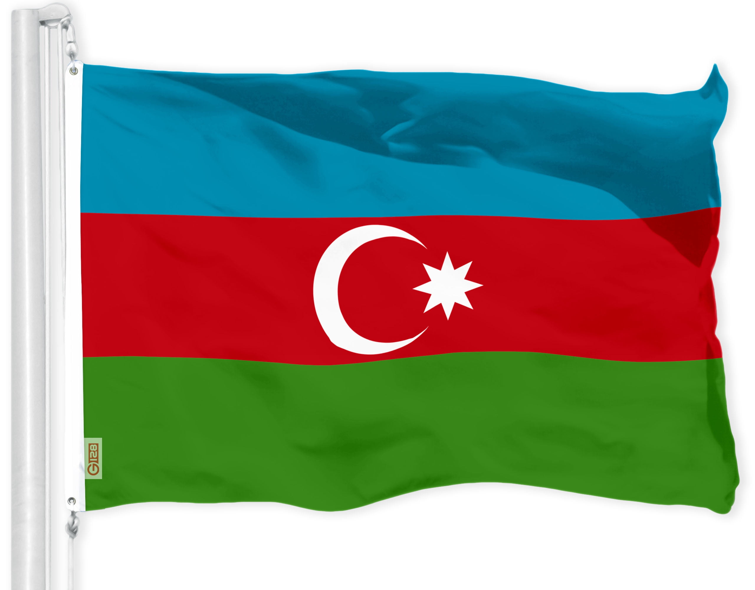 G128 Azerbaijan Azerbaijanis Azeris Flag | 3x5 Ft | LiteWeave Pro ...