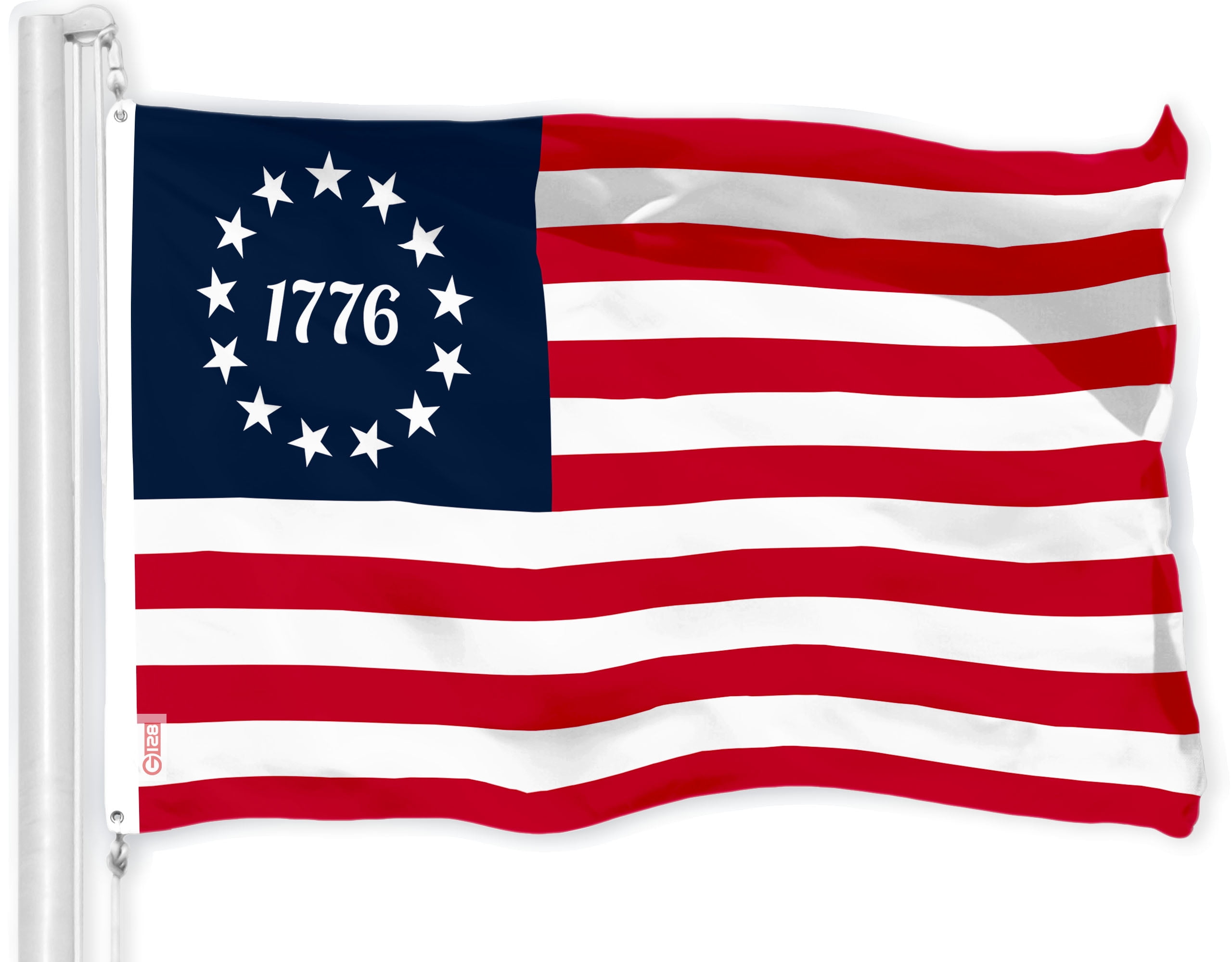 G128 Betsy Ross 1776 Flag | 3x5 Ft | LiteWeave Pro Series Printed 150D ...