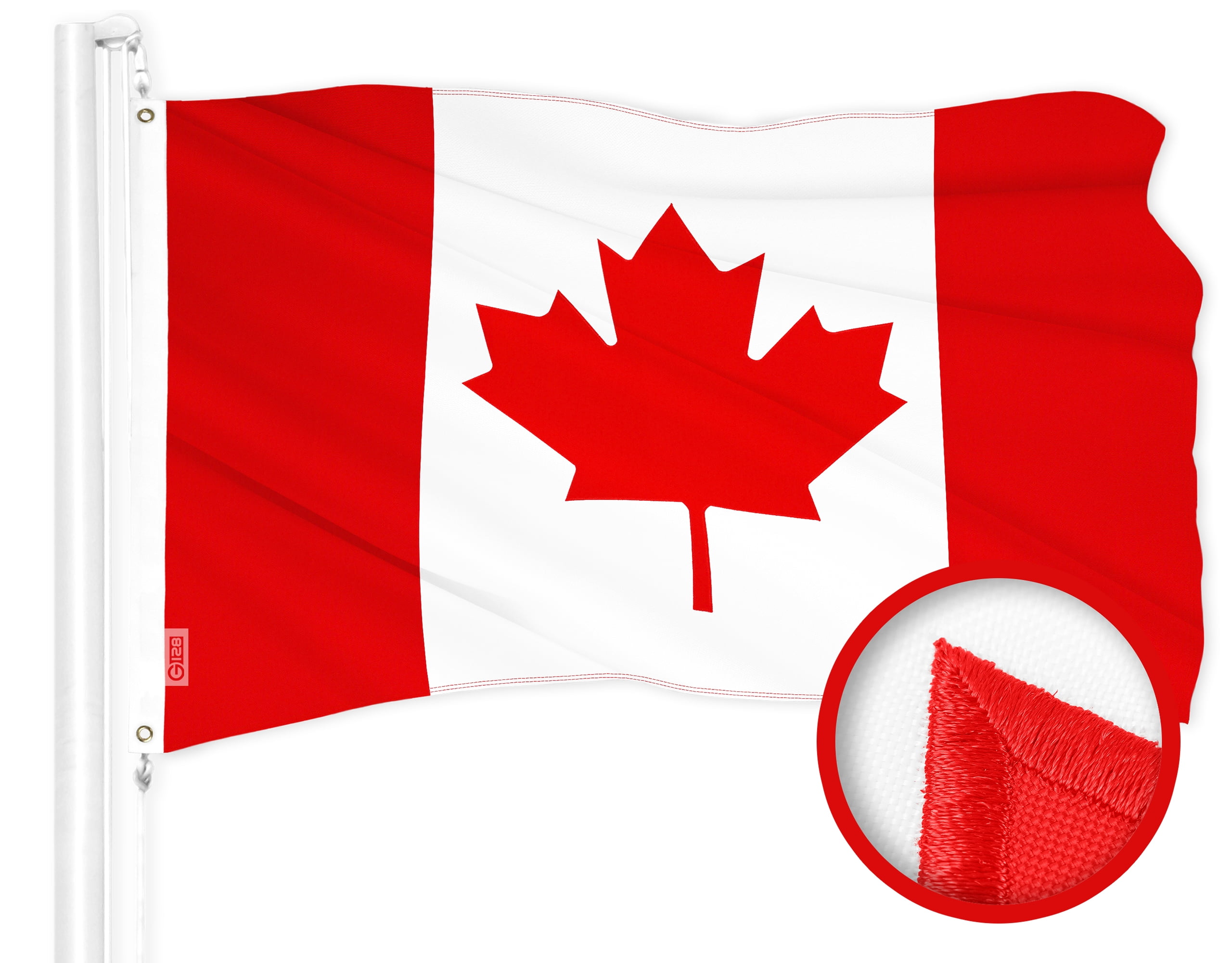 G128 Canada Canadian Flag | 2x3 Ft | ToughWeave Series Embroidered 210D ...