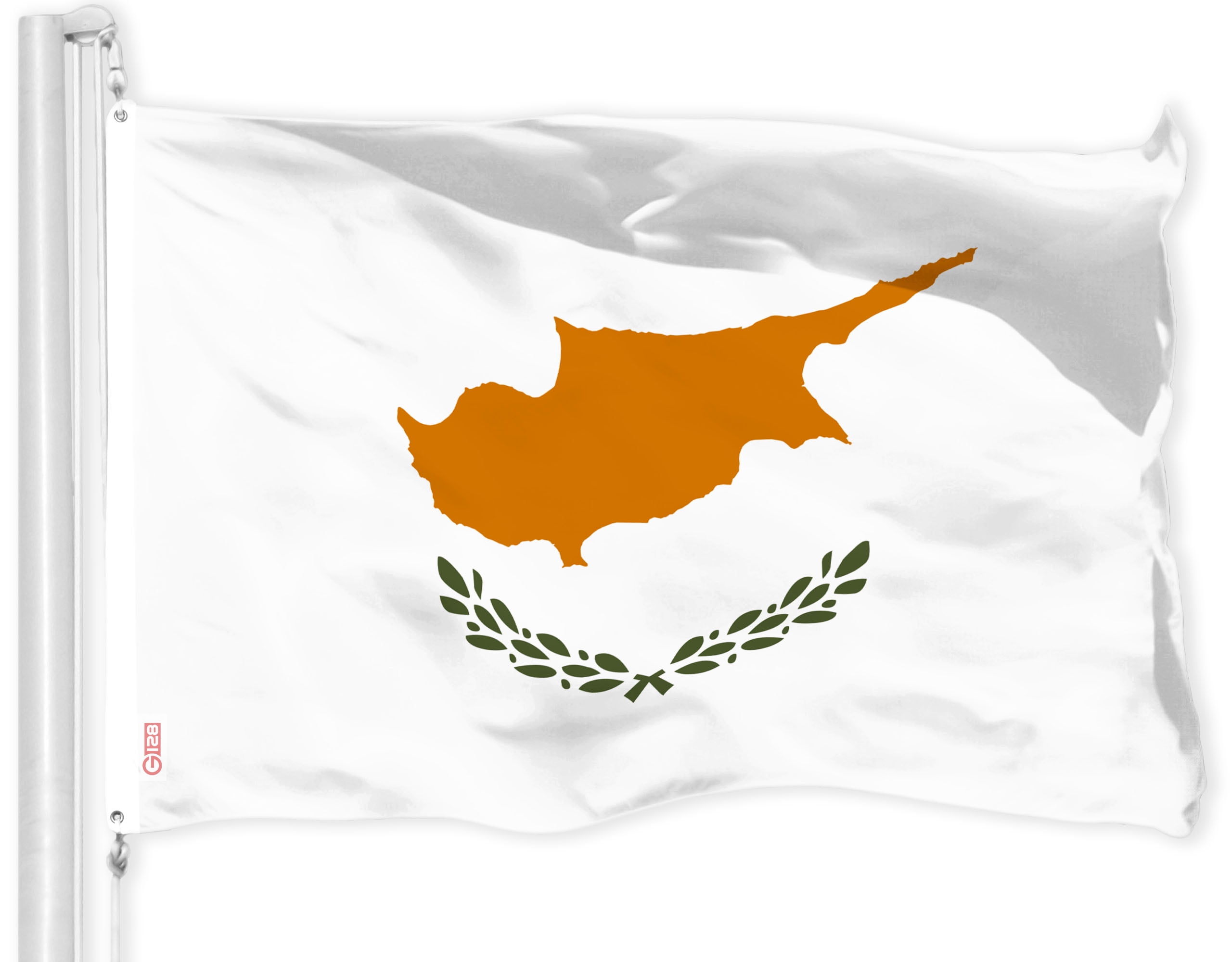 G128 Cyprus Cypriot Flag | 3x5 Ft | LiteWeave Pro Series Printed 150D ...