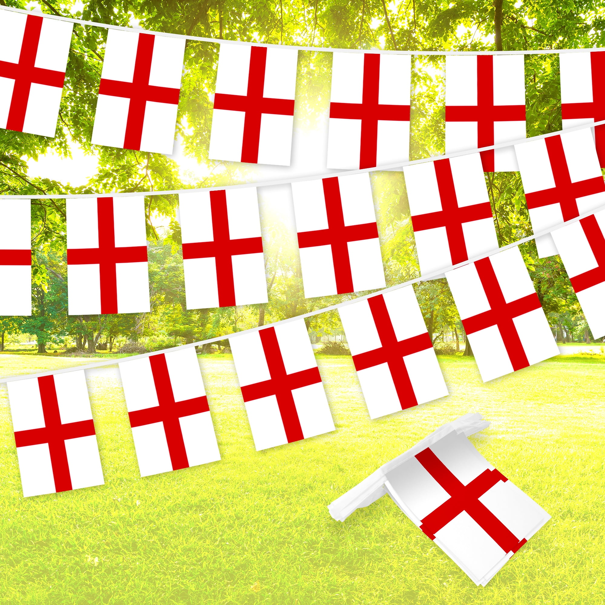 G128 England English Bunting Banner | Flag 8.2 x 5.5 Inch, Full String ...