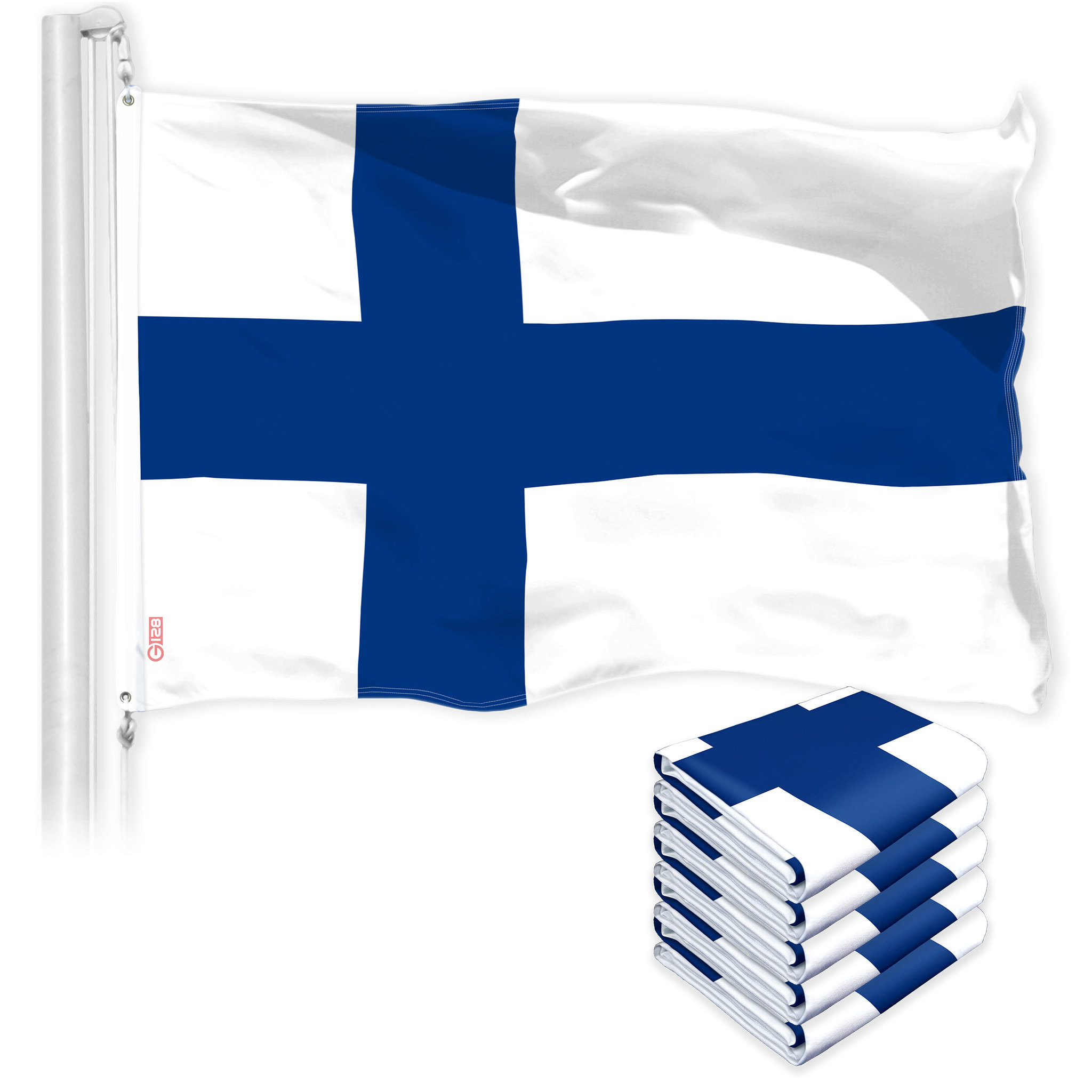 G128 Finland Finnish Flag 3x5FT 5-Pack Printed 150D Polyester - Walmart ...