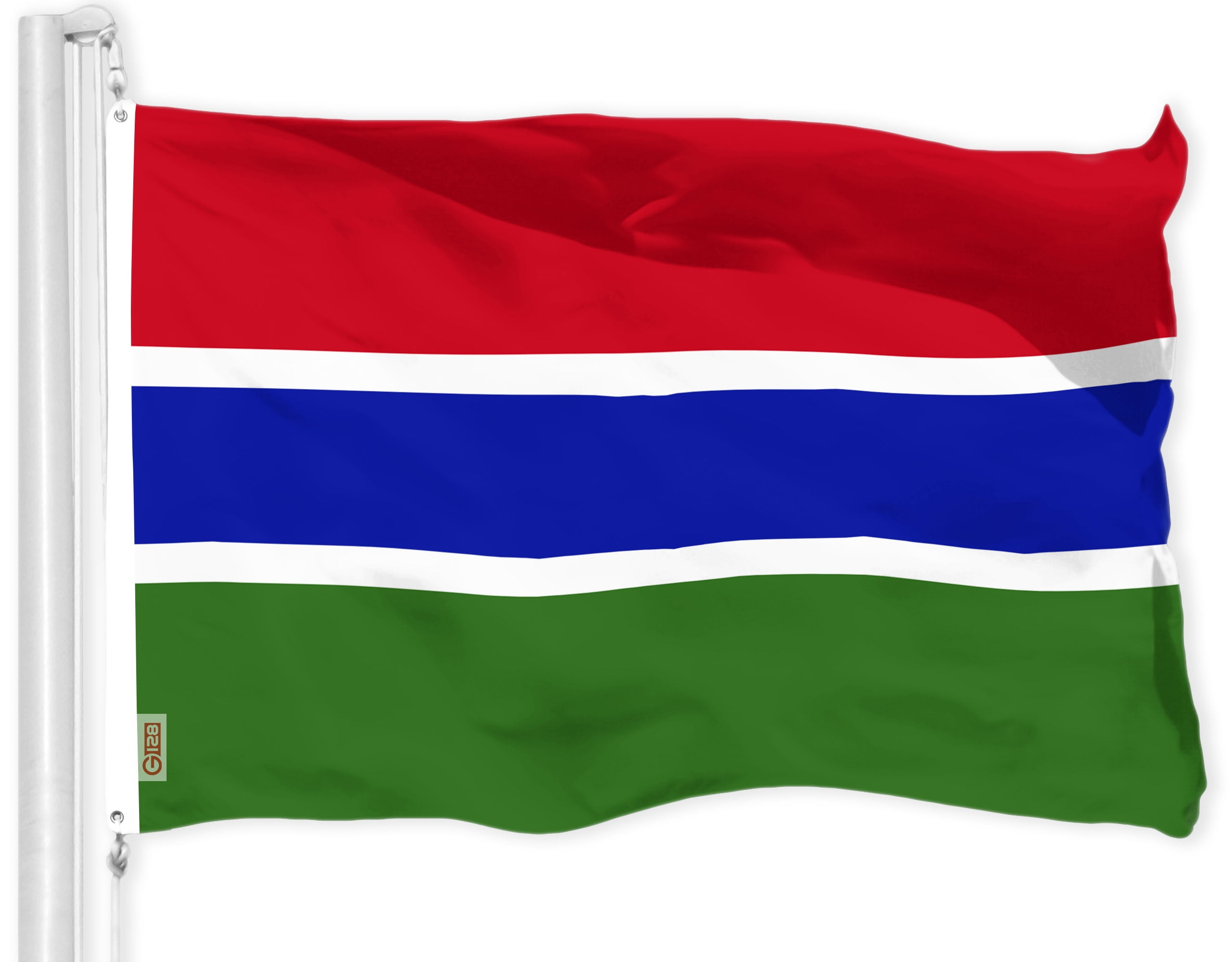 G128 Gambia Gambian Flag | 3x5 Ft | LiteWeave Pro Series Printed 150D Polyester | Country Flag ...