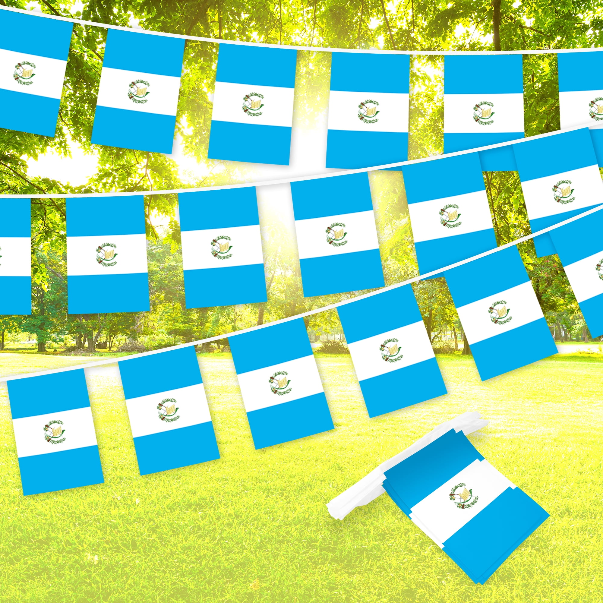 G128 Guatemala Guatemalan Bunting Banner | Flag 8.2 x 5.5 Inch, Full ...