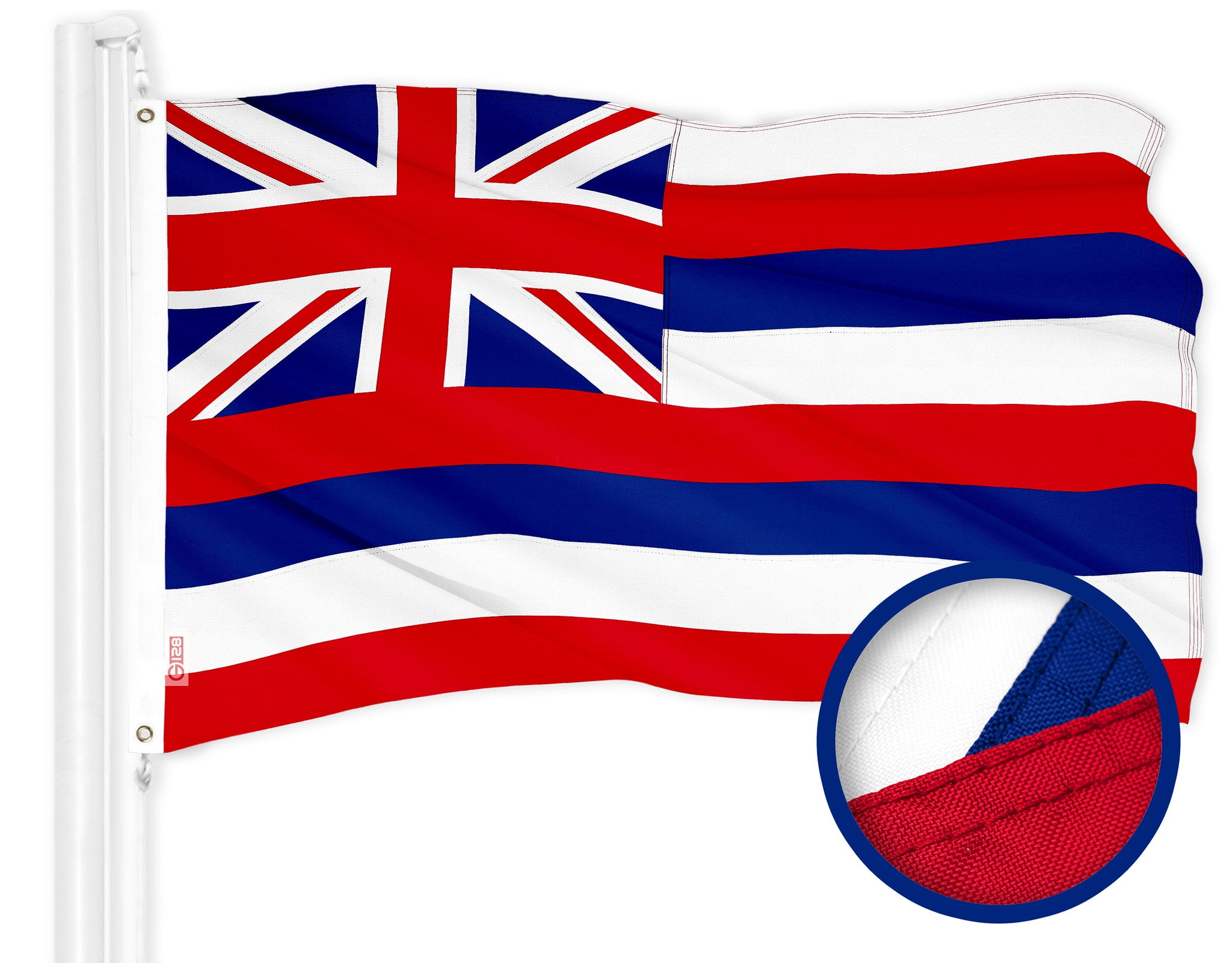 G128 Hawaii Hawaiian Flag | 3x5 Ft | ToughWeave Series Stitched 300D ...