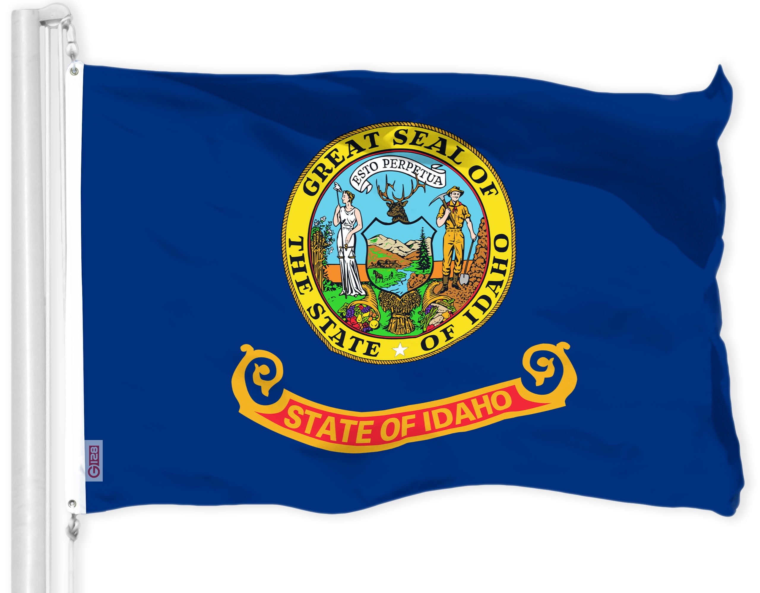 G128 Idaho ID State Flag | 3x5 Ft | LiteWeave Pro Series Printed 300D ...