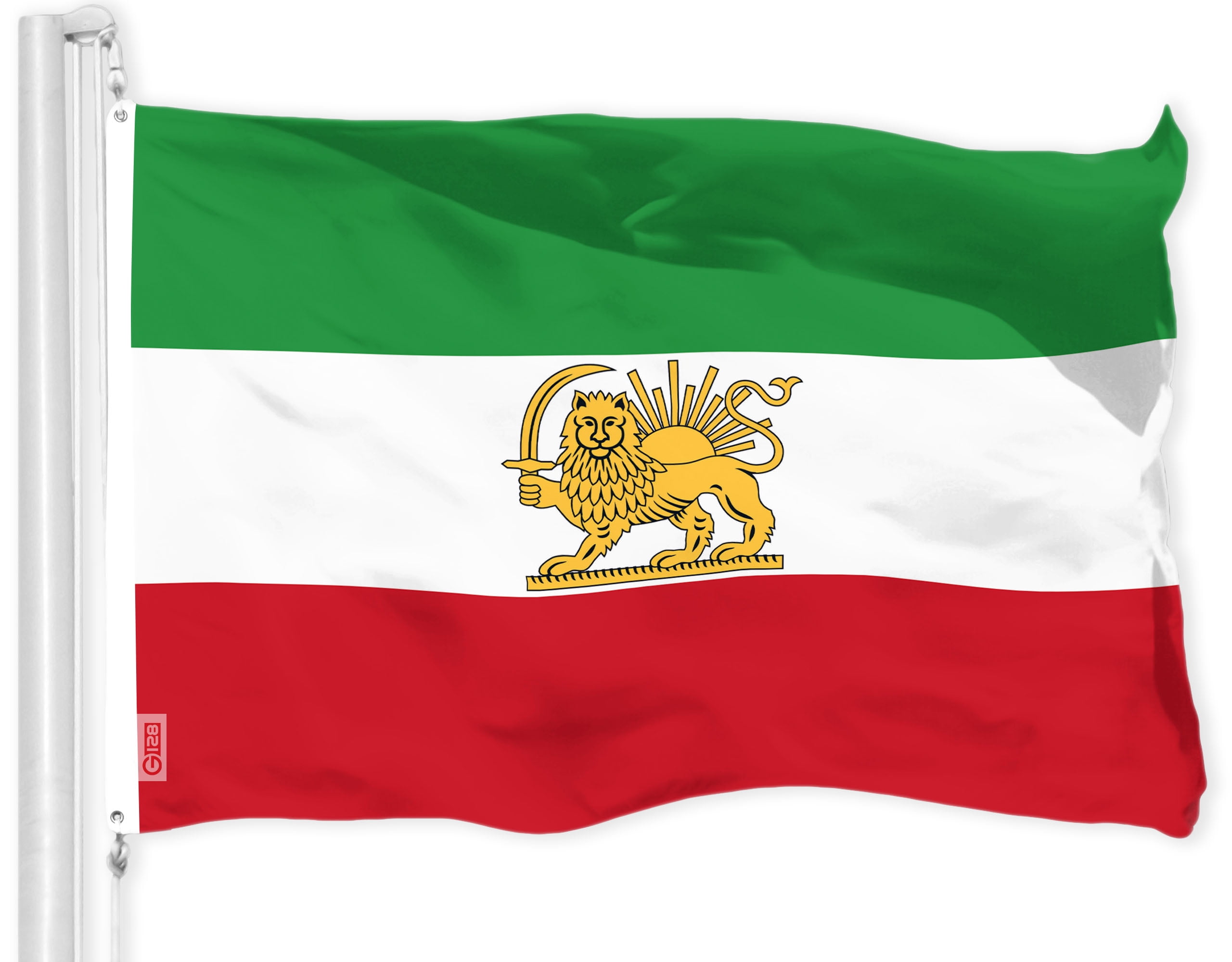 G128 Iran Lion Iranian Lion Flag | 3x5 Ft | LiteWeave Pro Series ...
