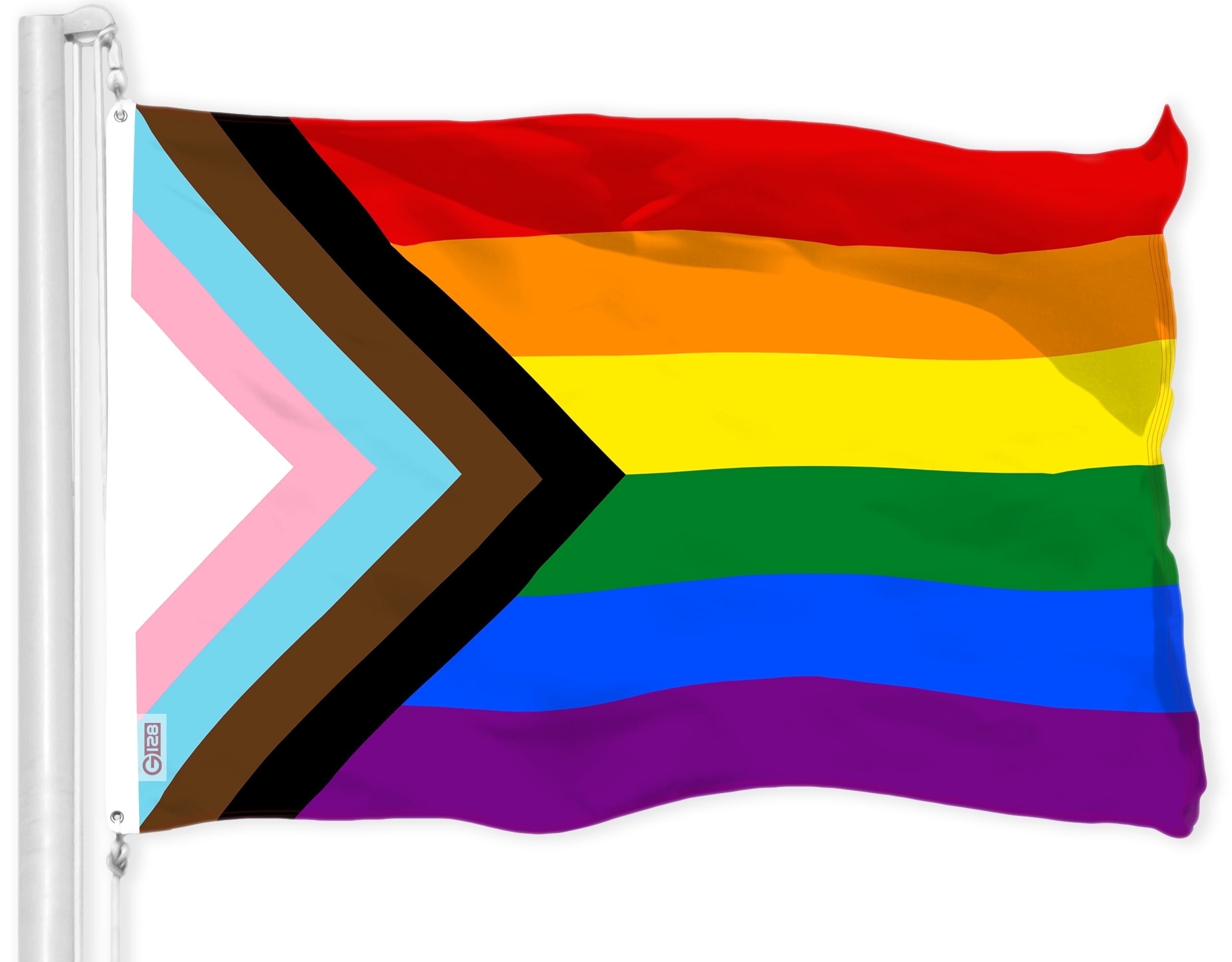 G128 LGBT Progress Rainbow Pride Flag - 3x5 Ft LiteWeave Pro Series ...