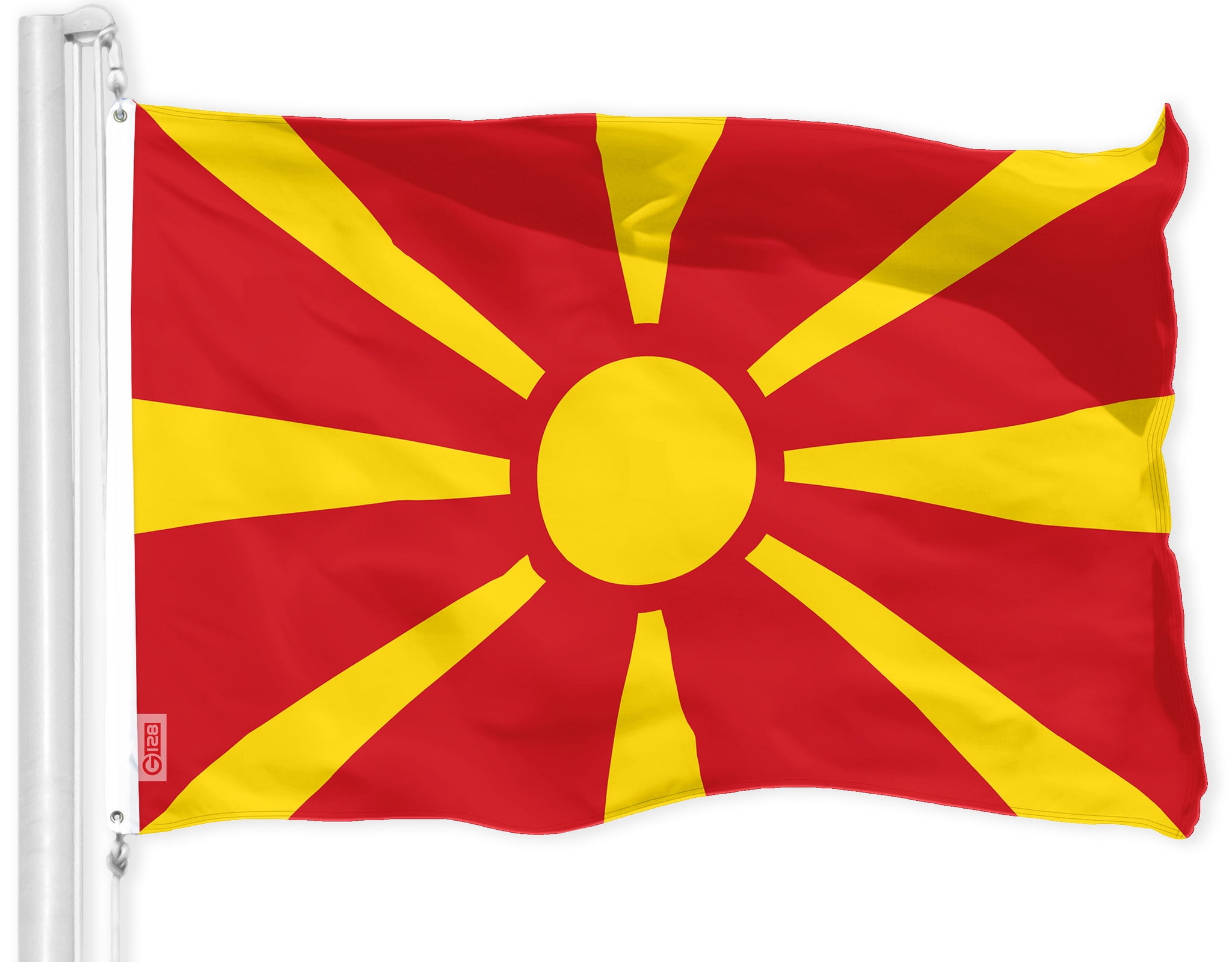 G128 Macedonia Macedonian Flag | 3x5 Ft | LiteWeave Pro Series Printed ...