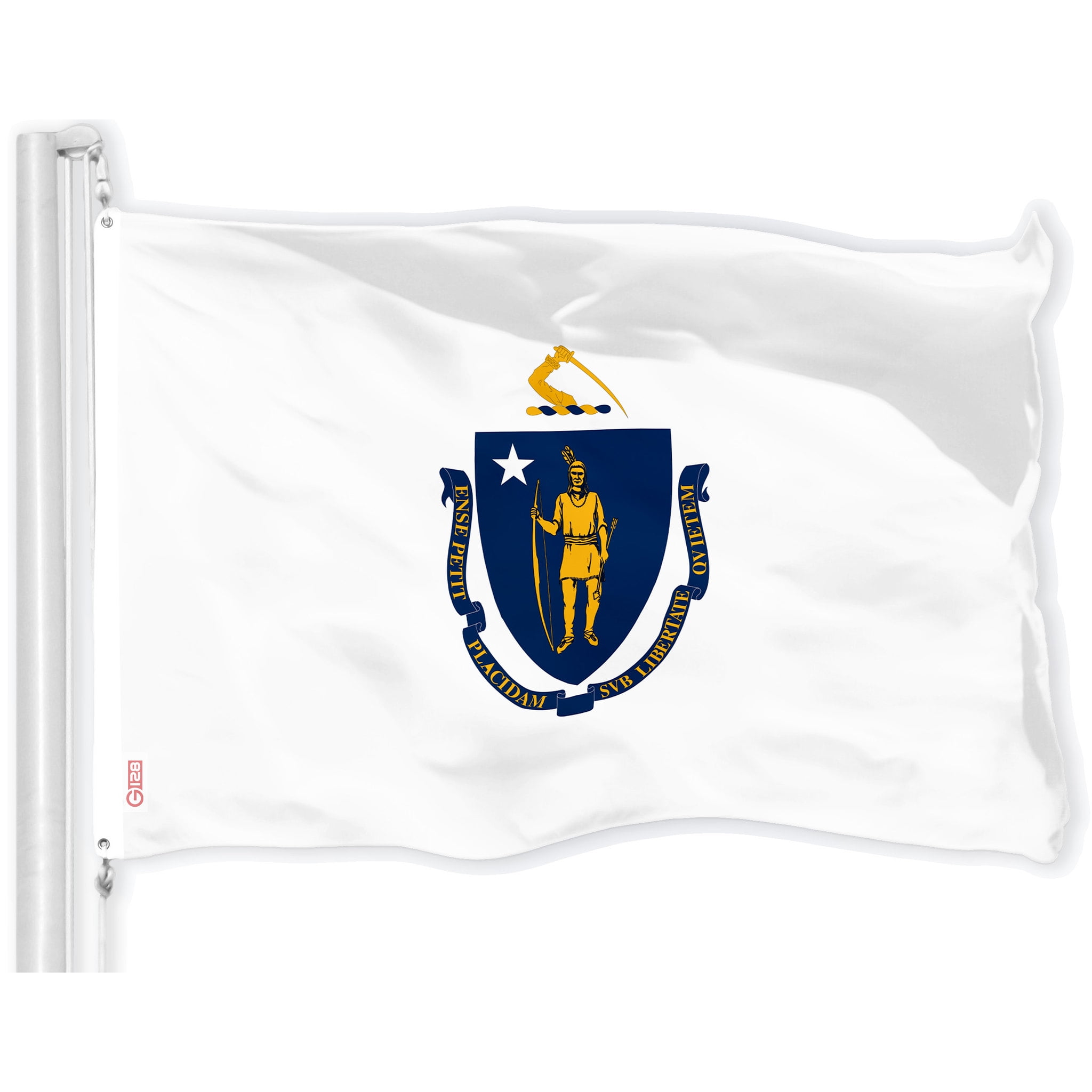G128 Massachusetts MA State Flag | 3x5 Ft | LiteWeave Pro Series ...