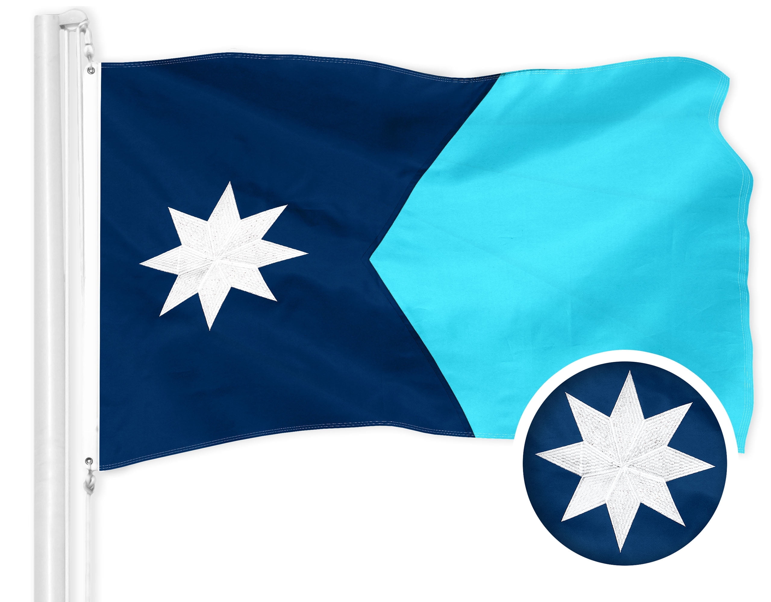 G128 Minnesota New Version MN State Flag | 3x5 Ft | ToughWeave Series ...