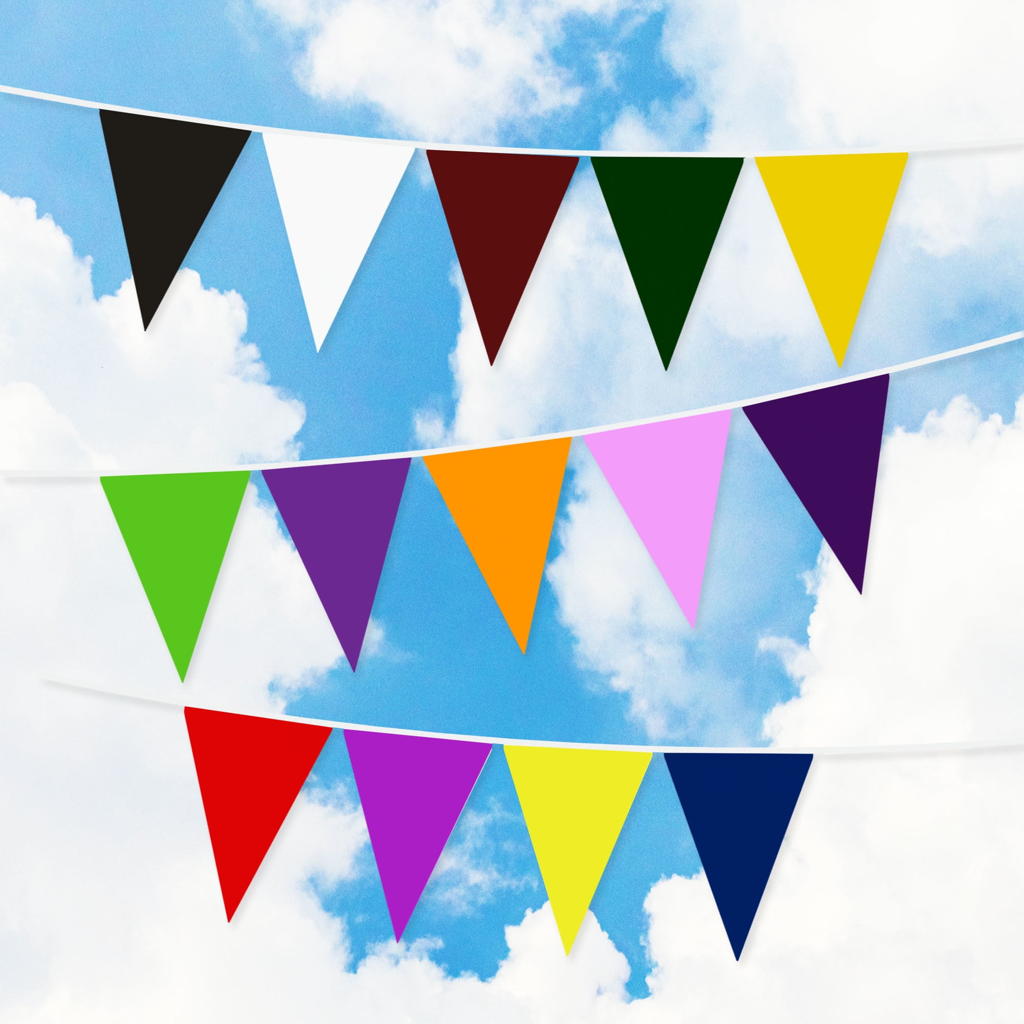 G128 Multicolor Pennant Bunting Banner | Flag 7.87 x 11.81 Inch, Full ...