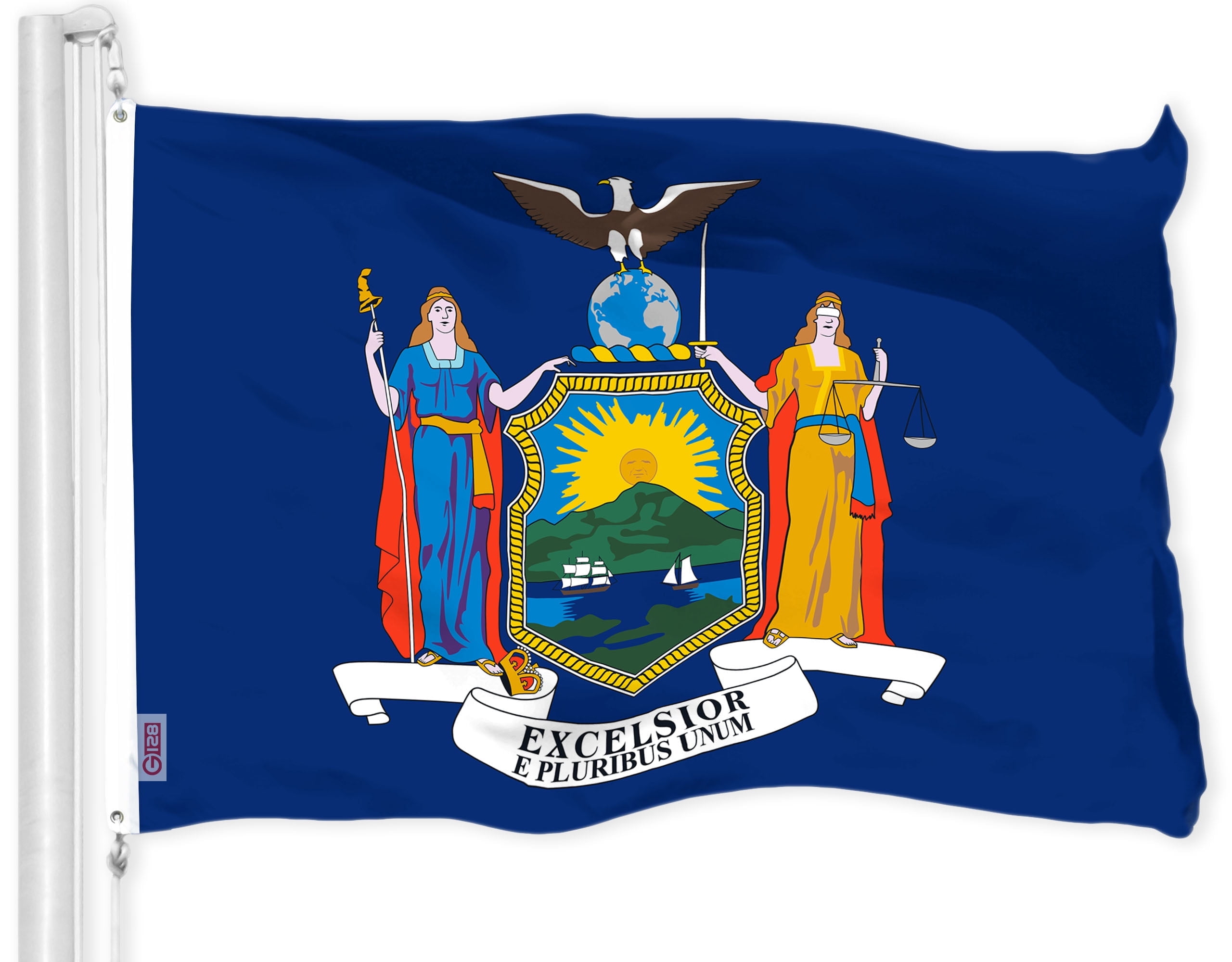 G128 New York NY State Flag | 3x5 Ft | LiteWeave Pro Series Printed 300D Polyester | Indoor ...
