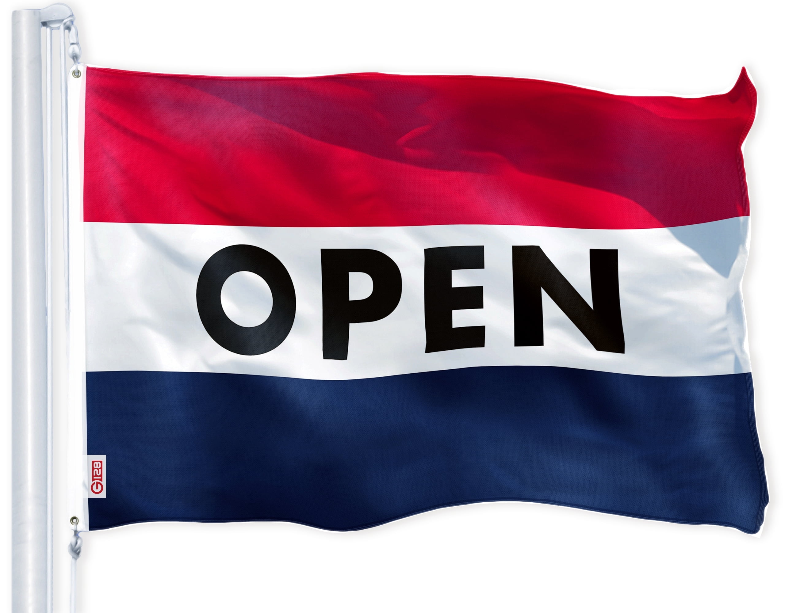 G128 Open Flag | 2x3 Ft | LiteWeave Pro Series Printed 150D Polyester ...