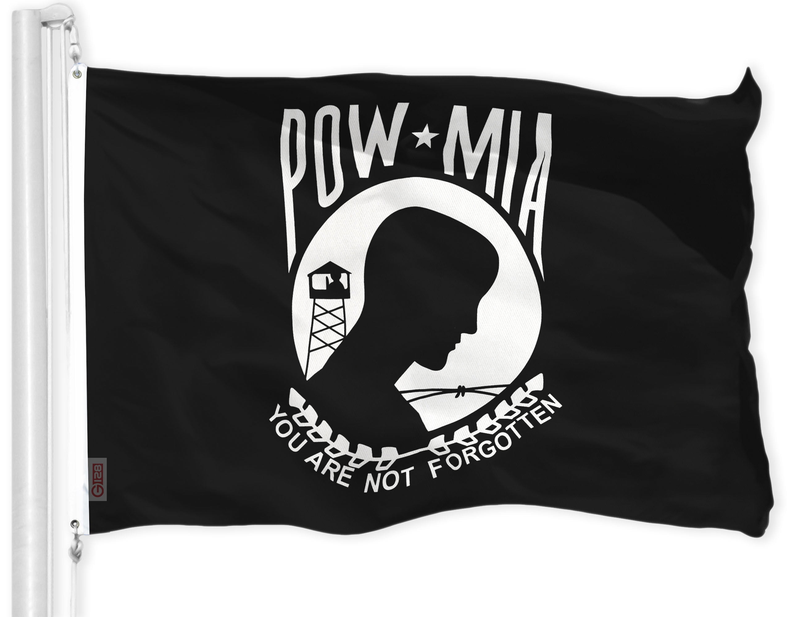 G128 - POW-MIA Black Flag You are Not Forgotten Prisoner of War 3x5ft ...