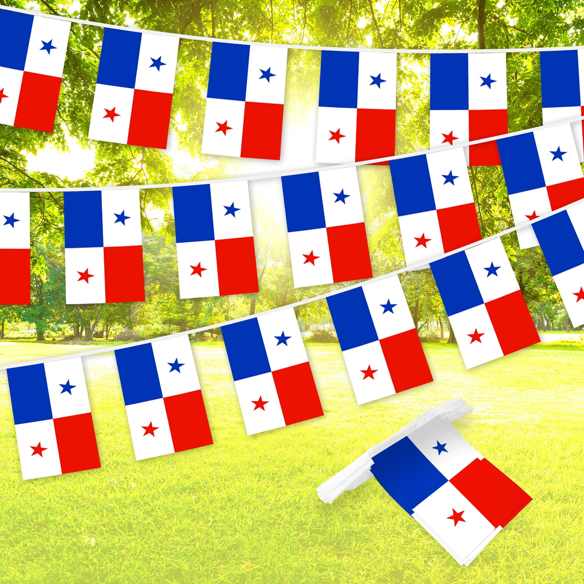 G128 Panama Panamanian Bunting Banner | Flag 8.2 x 5.5 Inch, Full ...