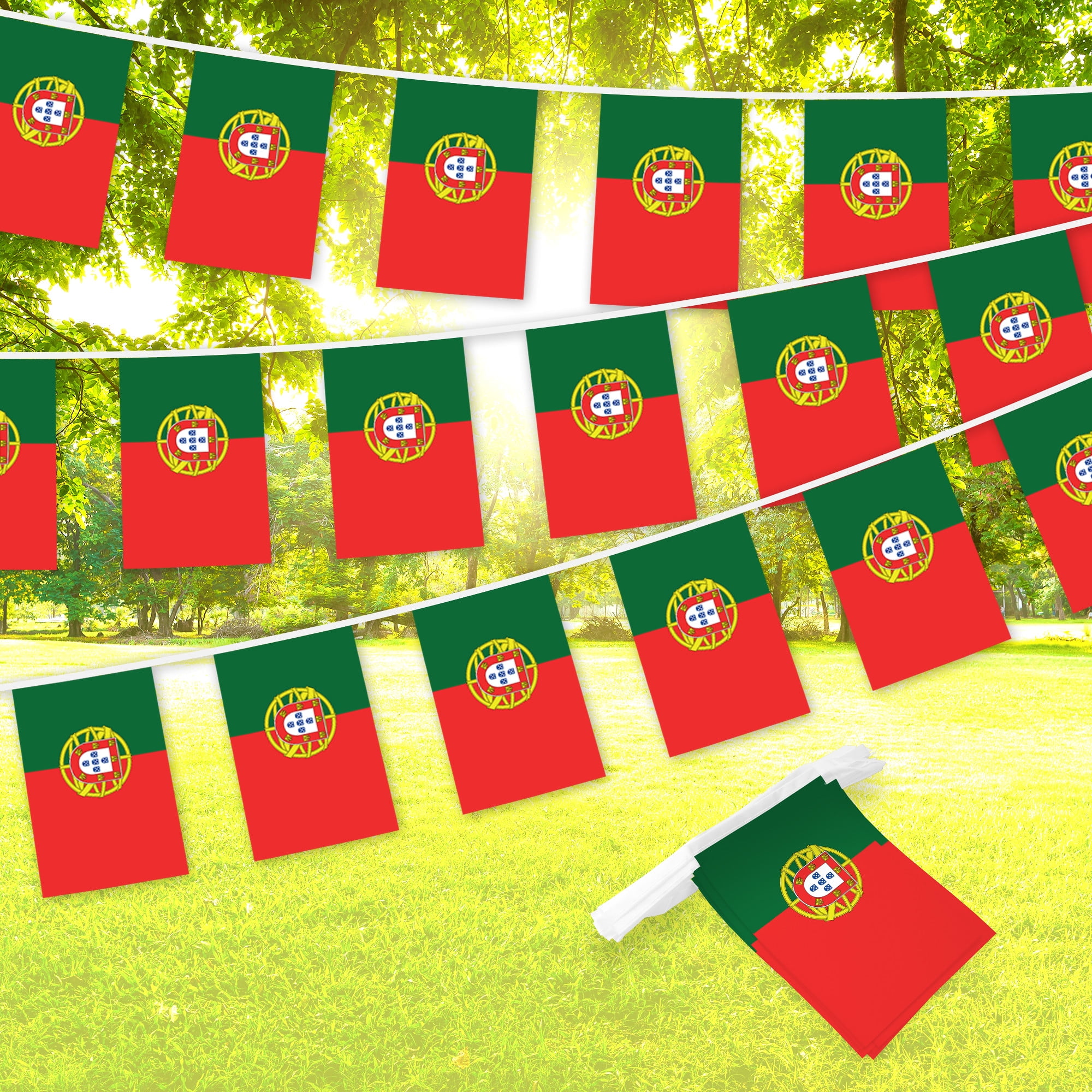 G128 Portugal Portuguese Bunting Banner | Flag 8.2 x 5.5 Inch, Full ...