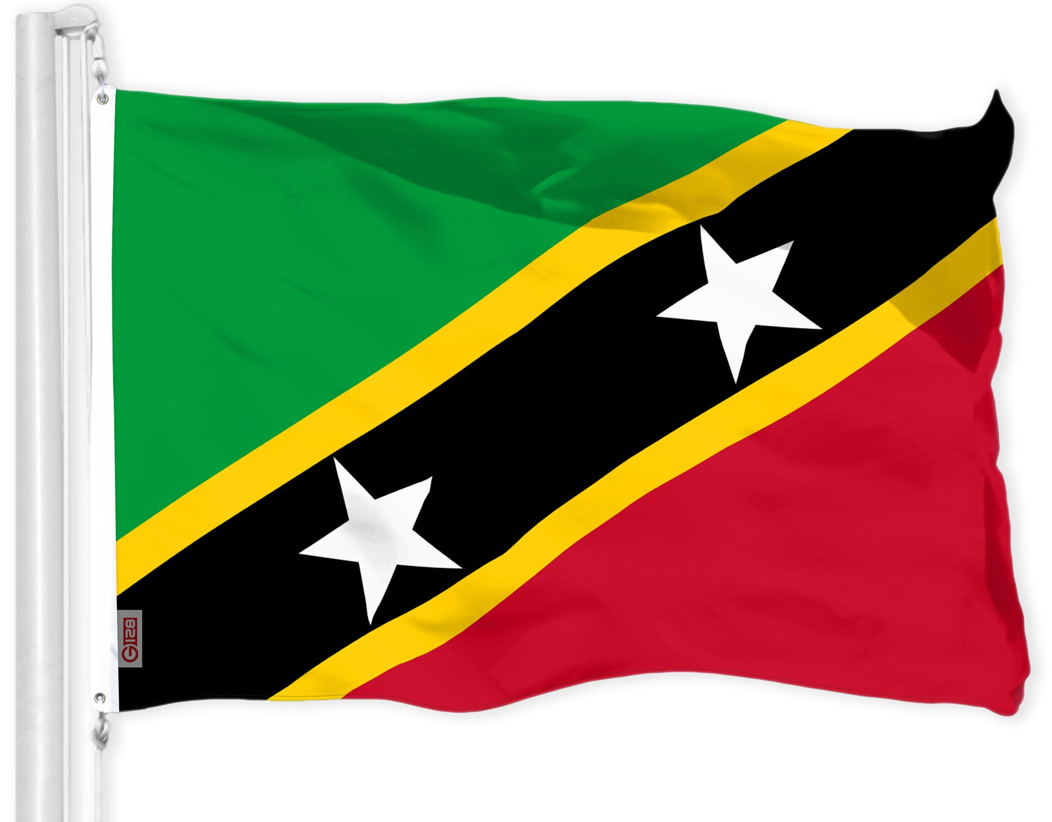 G128 Saint Kitts and Nevis Flag | 3x5 Ft | LiteWeave Pro Series Printed ...