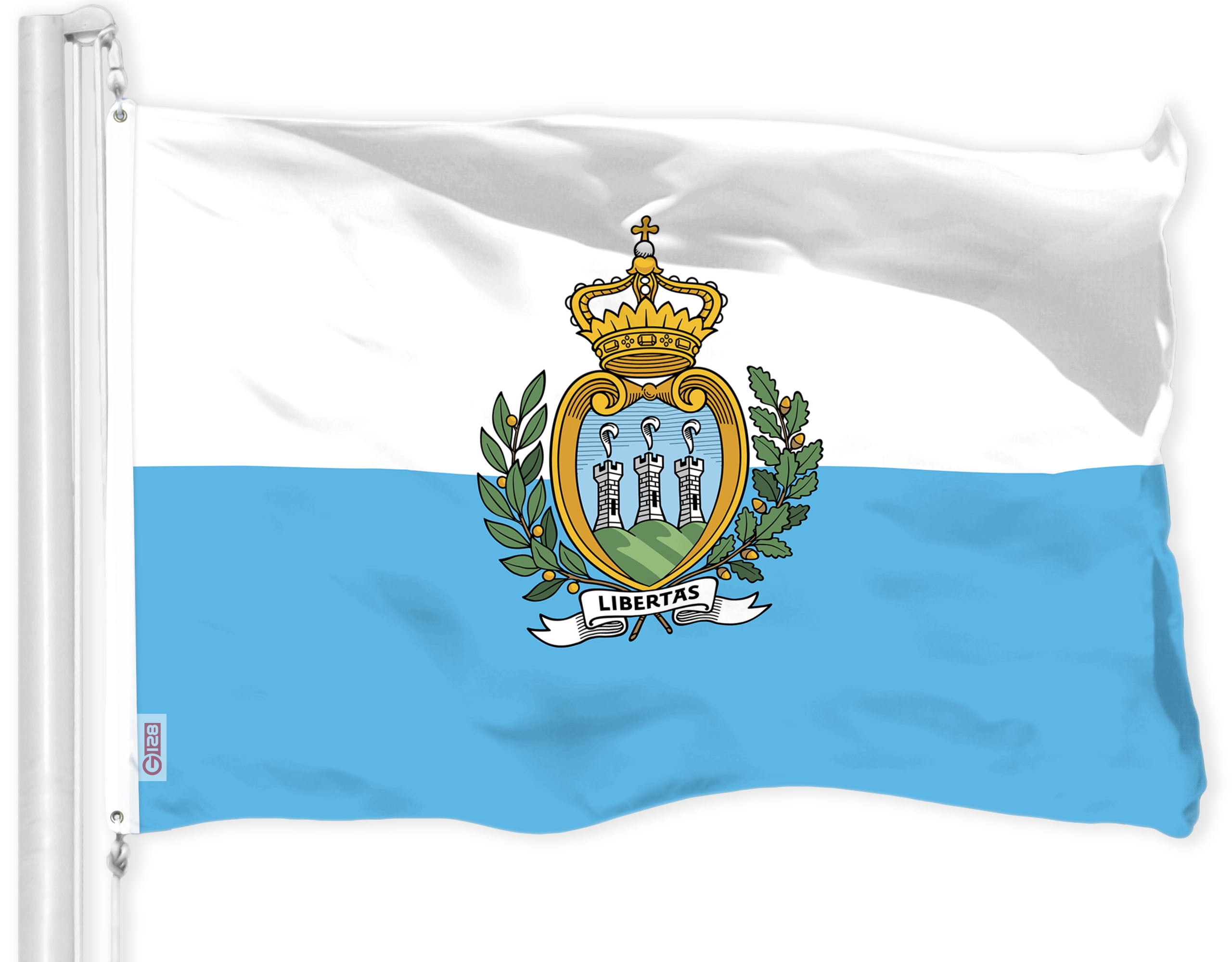 G128 San Marino Sammarinese Flag | 3x5 Ft | LiteWeave Pro Series ...