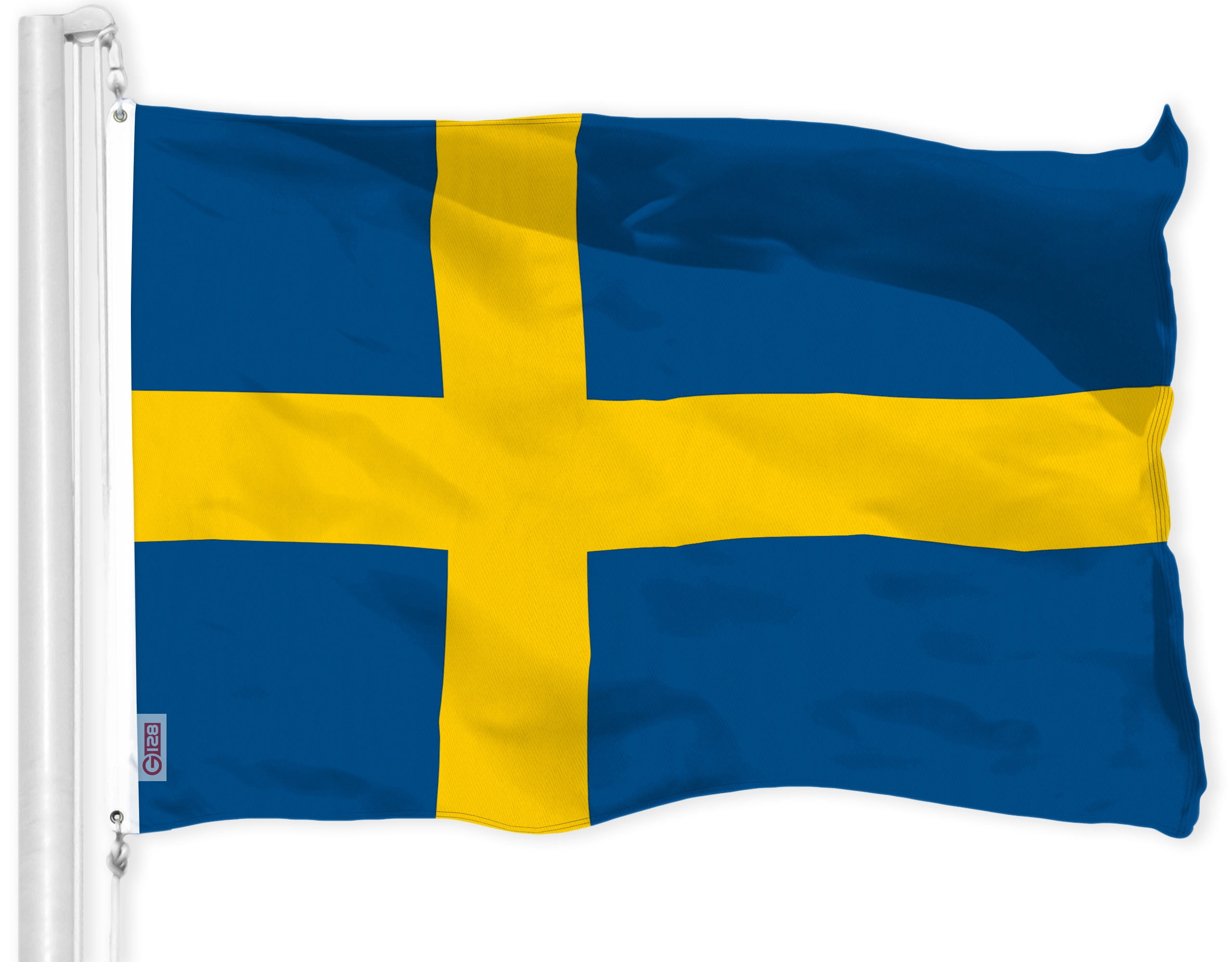 G128 - Sweden Swedish Flag 3x5 ft Printed Brass Grommets 150D Quality ...