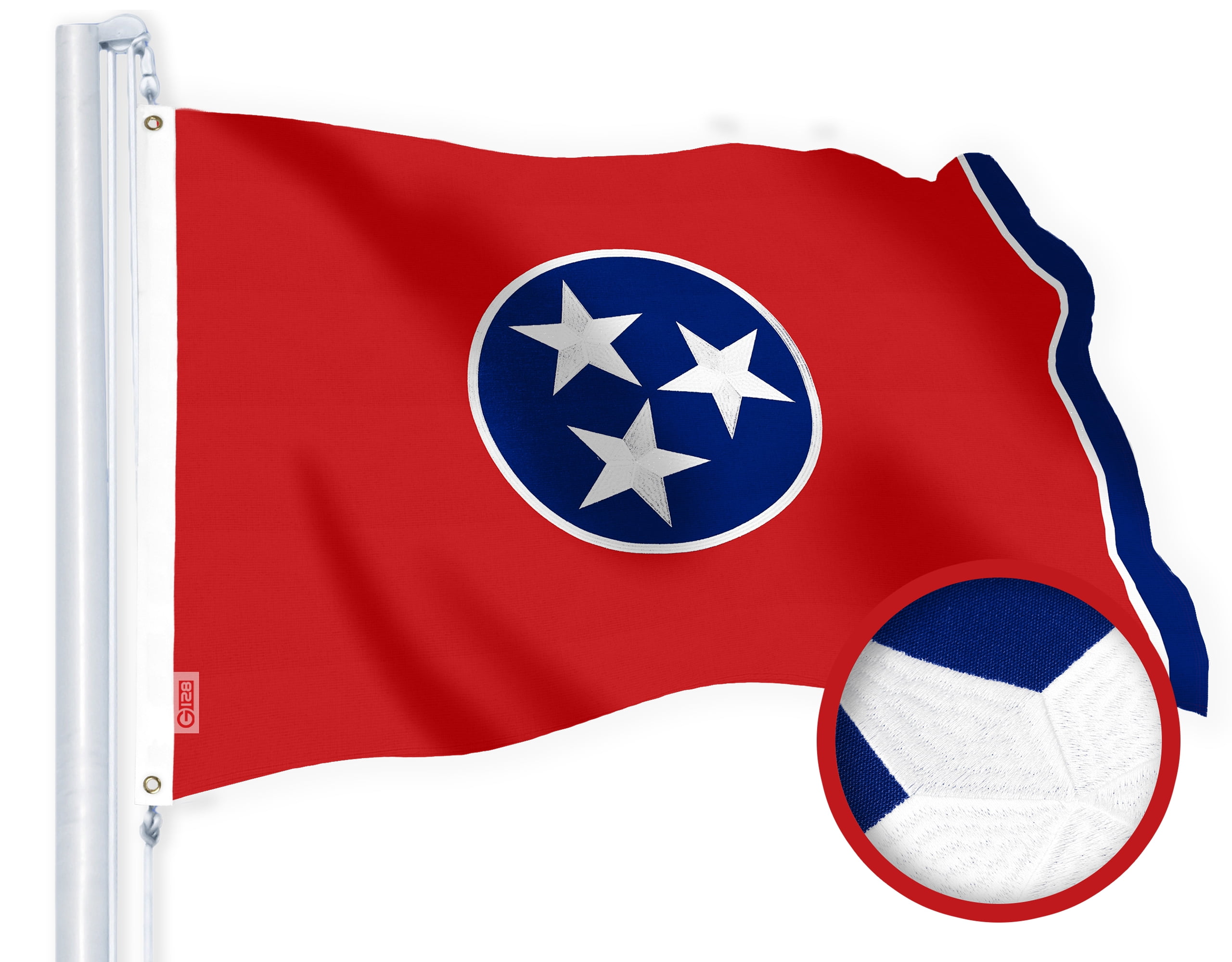 G128 Tennessee TN State Flag | 4x6 Ft | StormFlyer Series Embroidered ...