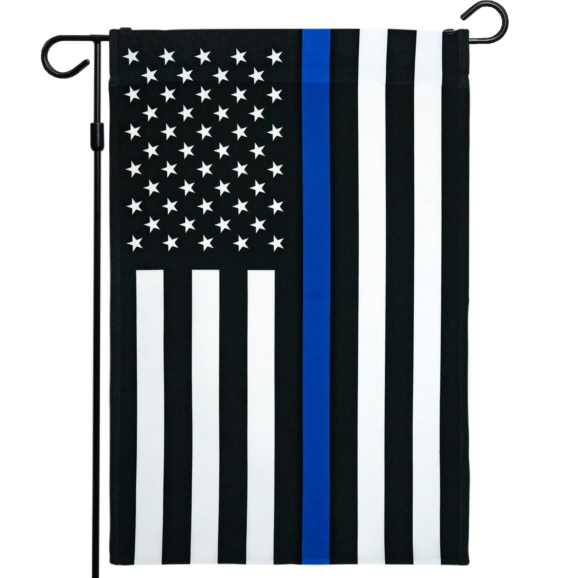 G128 - US Thin Blue Line Police American Flag, Durable Polyester Garden ...
