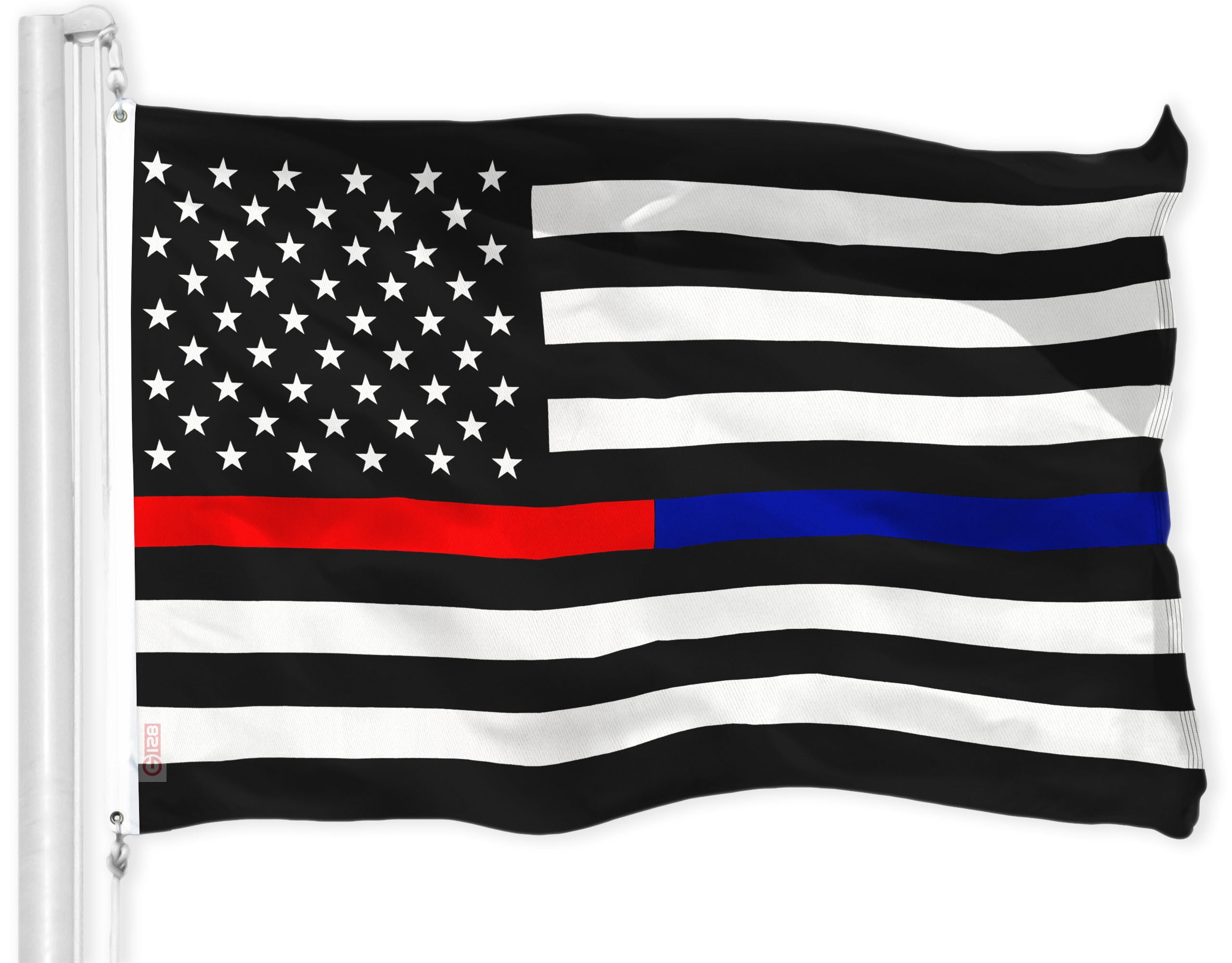 G128 Thin Blue & Red Line Police Flag Respect and Honor Banner 3x5ft ...