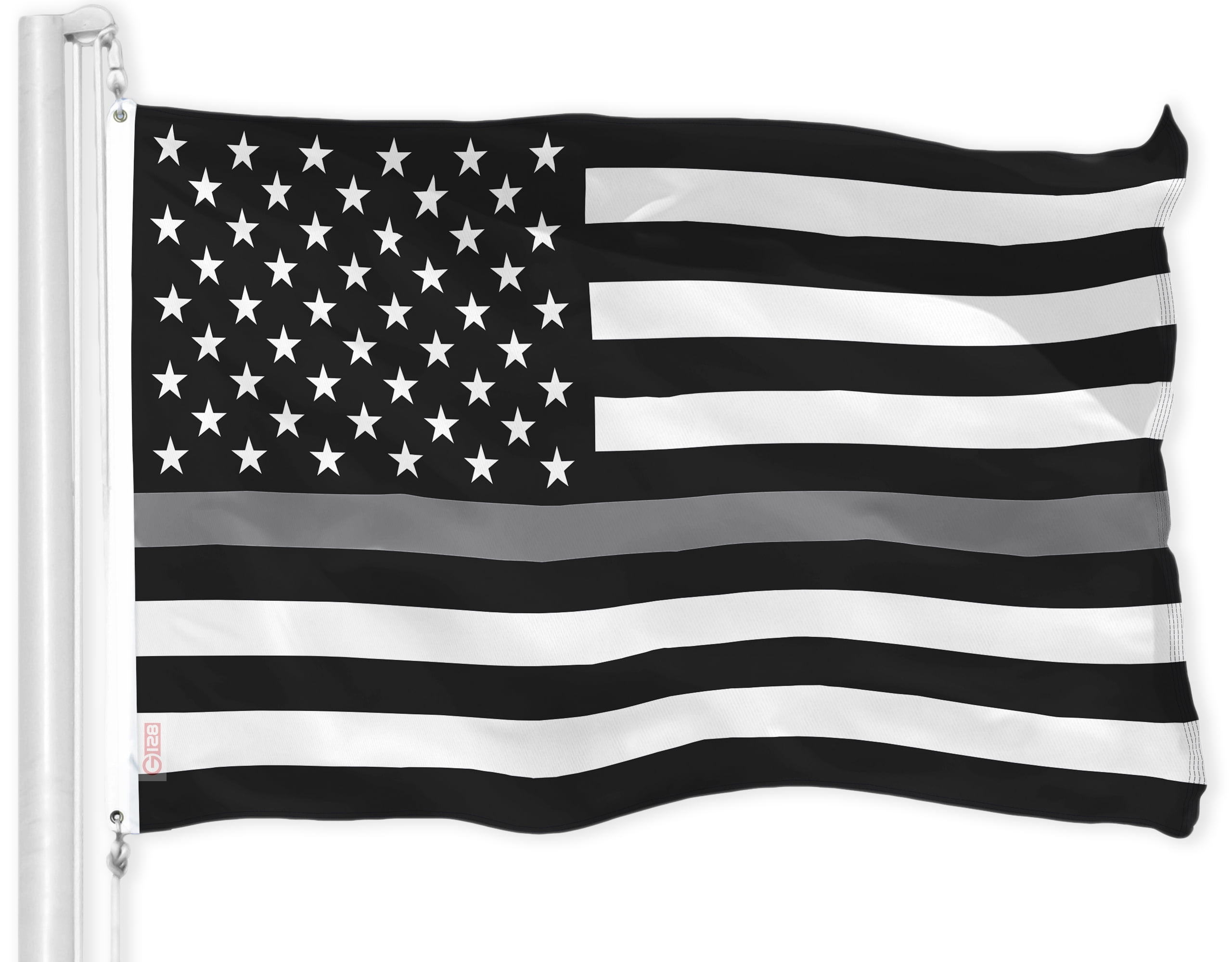 G128 - Thin Gray Line American Flag 150D Polyester 3x5 FT Printed Flag ...