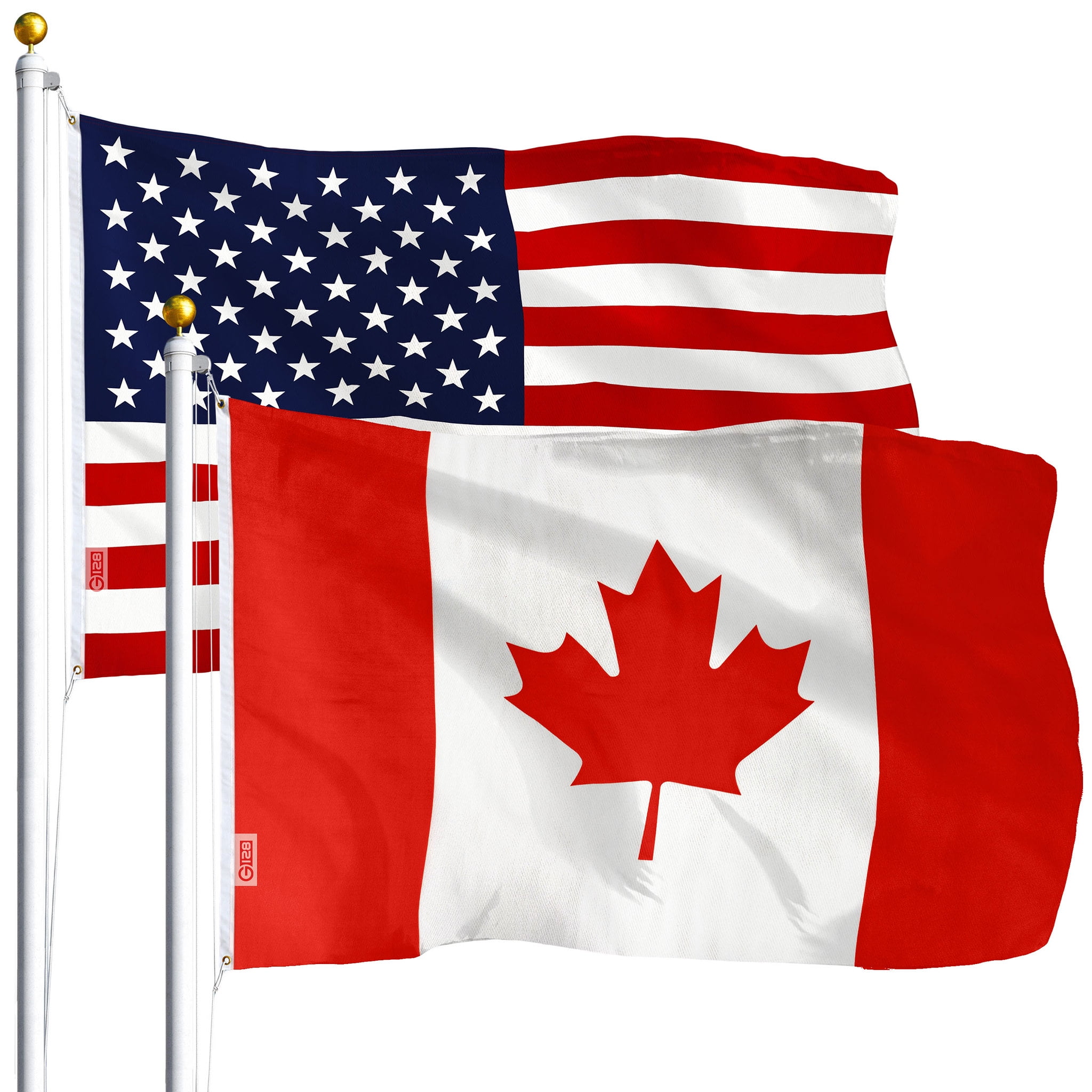 G128 - Wholesale LOT 3'x5' USA AMERICAN & 3'x5' CANADA FLAG Canadian ...